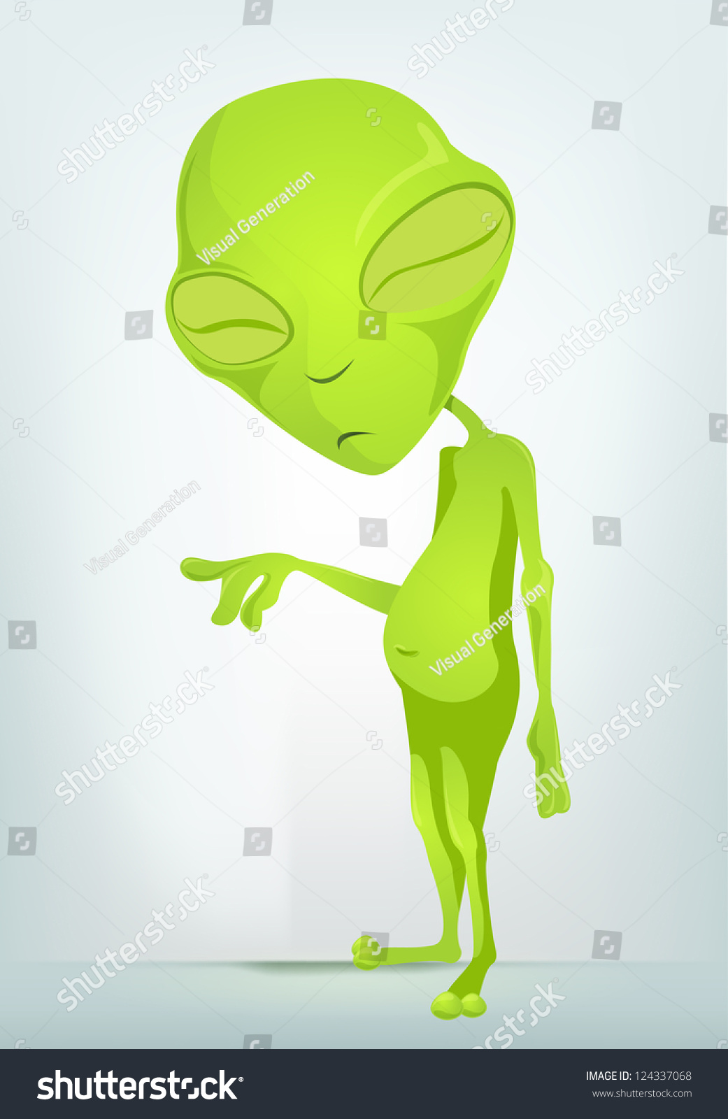 Cartoon Character Funny Alien Vector Illustration Stock Vector (Royalty ...