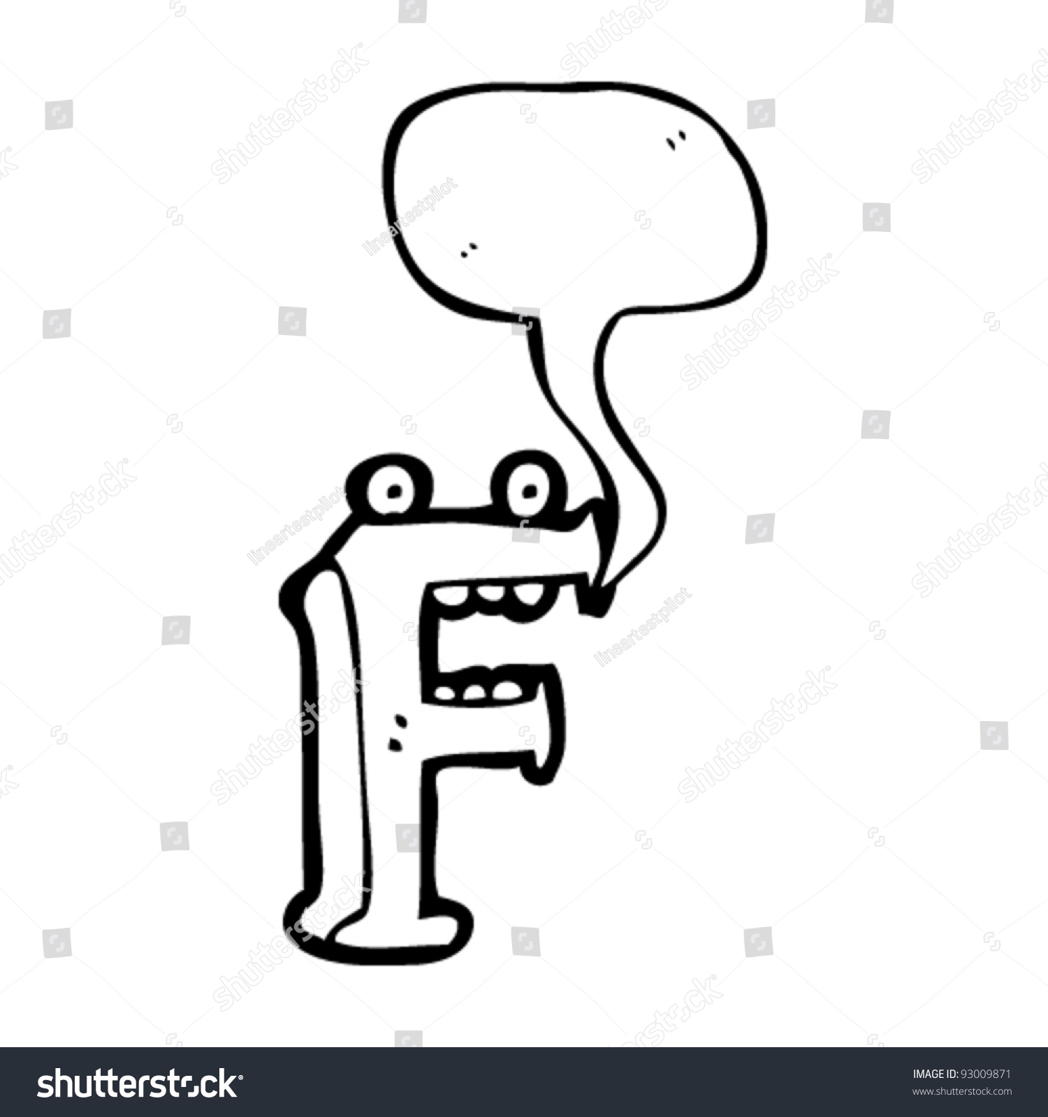 Cartoon Character Letter Stock Vector (Royalty Free) 93009871 ...