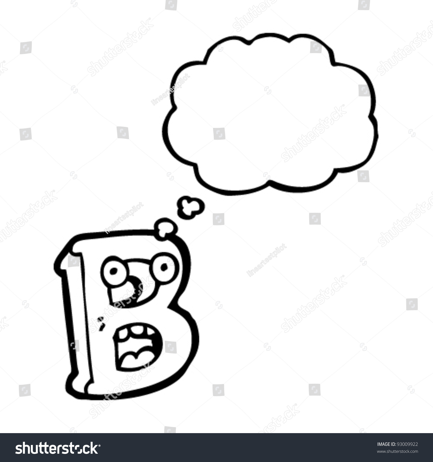 Cartoon Character Letter Stock Vector (Royalty Free) 93009922 ...