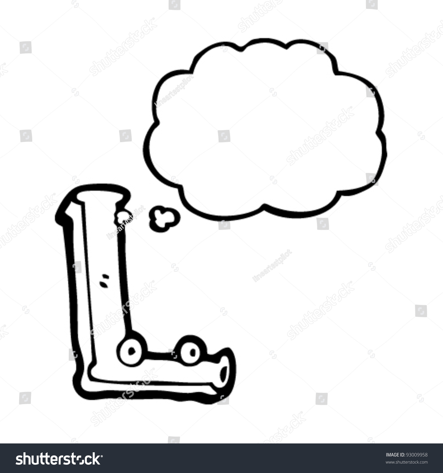 Cartoon Character Letter Stock Vector (Royalty Free) 93009958