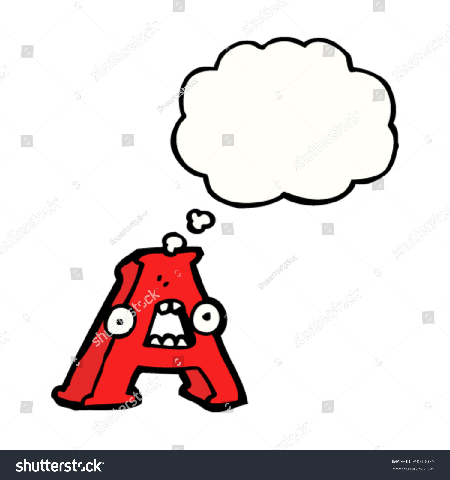 Cartoon Character Letter Stock Vector (Royalty Free) 89044075 ...