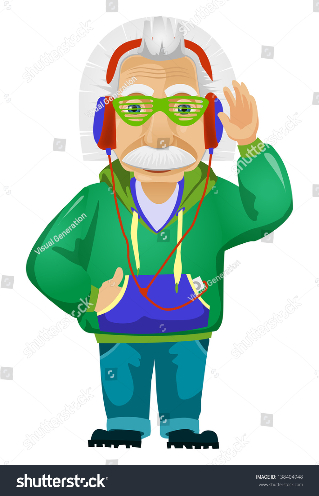 Cartoon Character Old Man Vector Eps Stock Vector (Royalty Free) 138404948