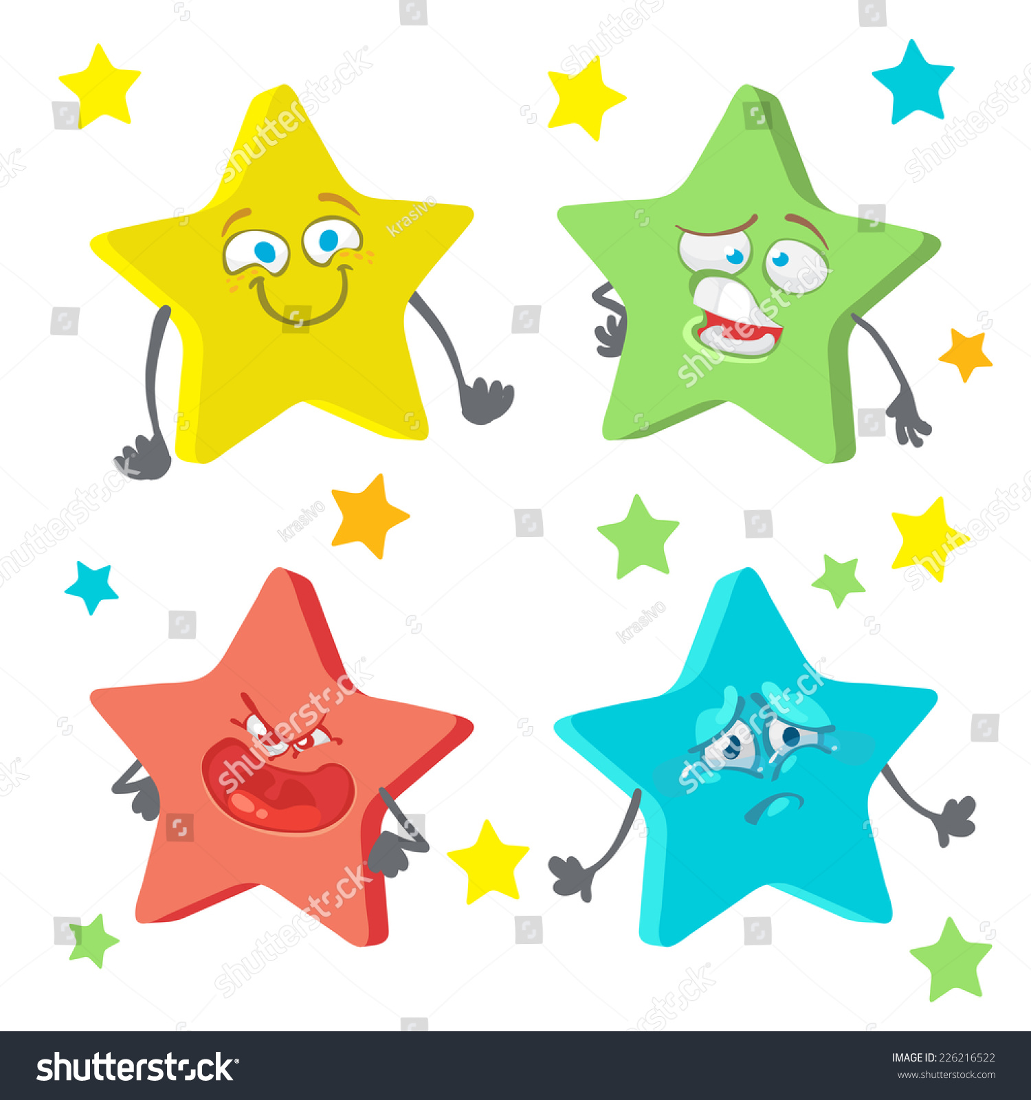 Cartoon Character Star Stock Vector (Royalty Free) 226216522