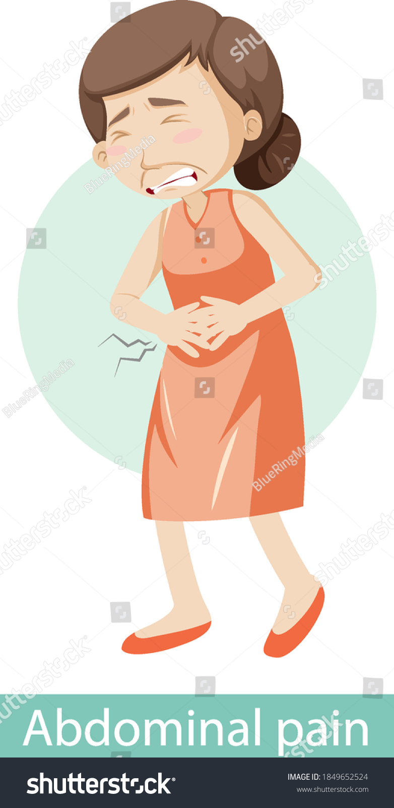 Cartoon Character Abdominal Pain Symptoms Illustration Stock Vector ... Cartoon Character Abdominal Pain Symptoms Illustration Stock Vector ...
