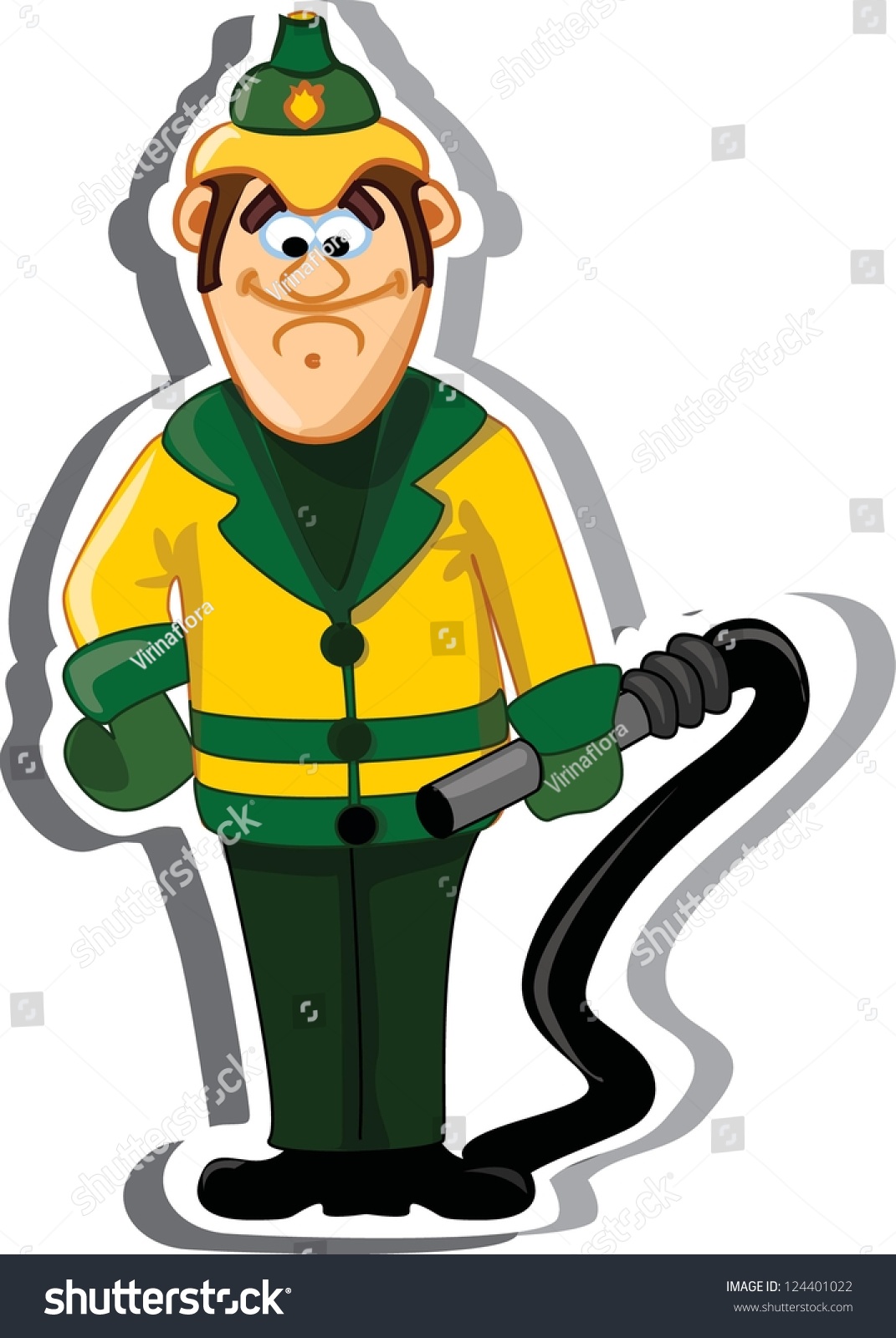 Cartoon Characters Fireman Stock Vector (Royalty Free) 124401022 ...