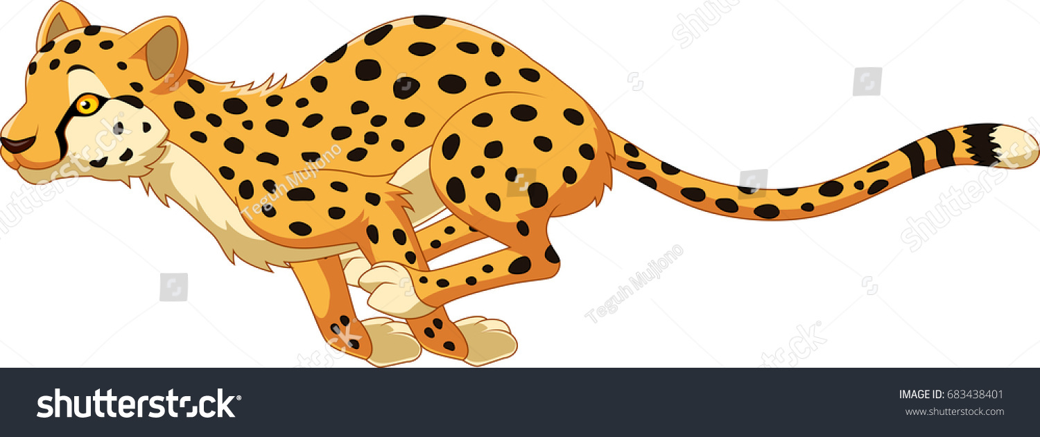 Cartoon Cheetah Running: เวกเตอร์สต็อก (ปลอดค่าลิขสิทธิ์) 683438401 ...