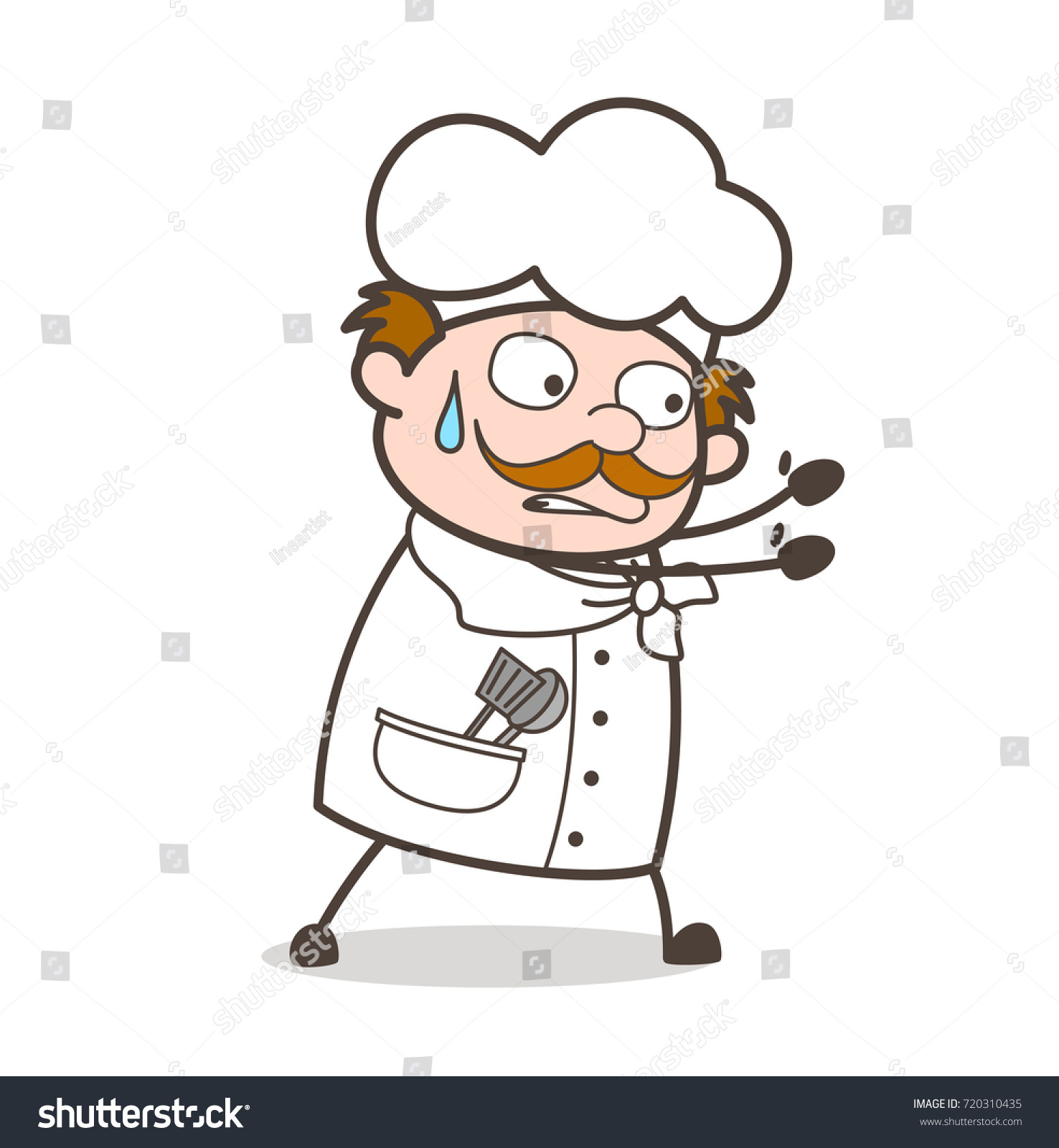 Cartoon Chef Depressed Face Vector: เวกเตอร์สต็อก (ปลอดค่าลิขสิทธิ์ ...