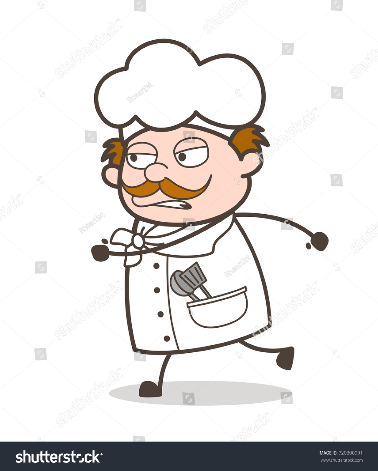Cartoon Chef Running Task Vector Illustration: Vector có sẵn (miễn phí ...