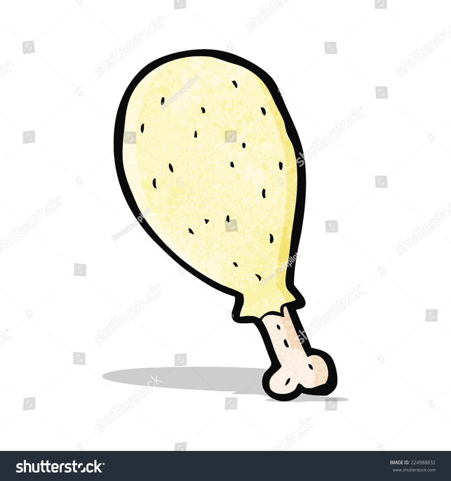 Cartoon Chicken Leg Stock Vector (Royalty Free) 224988832 | Shutterstock