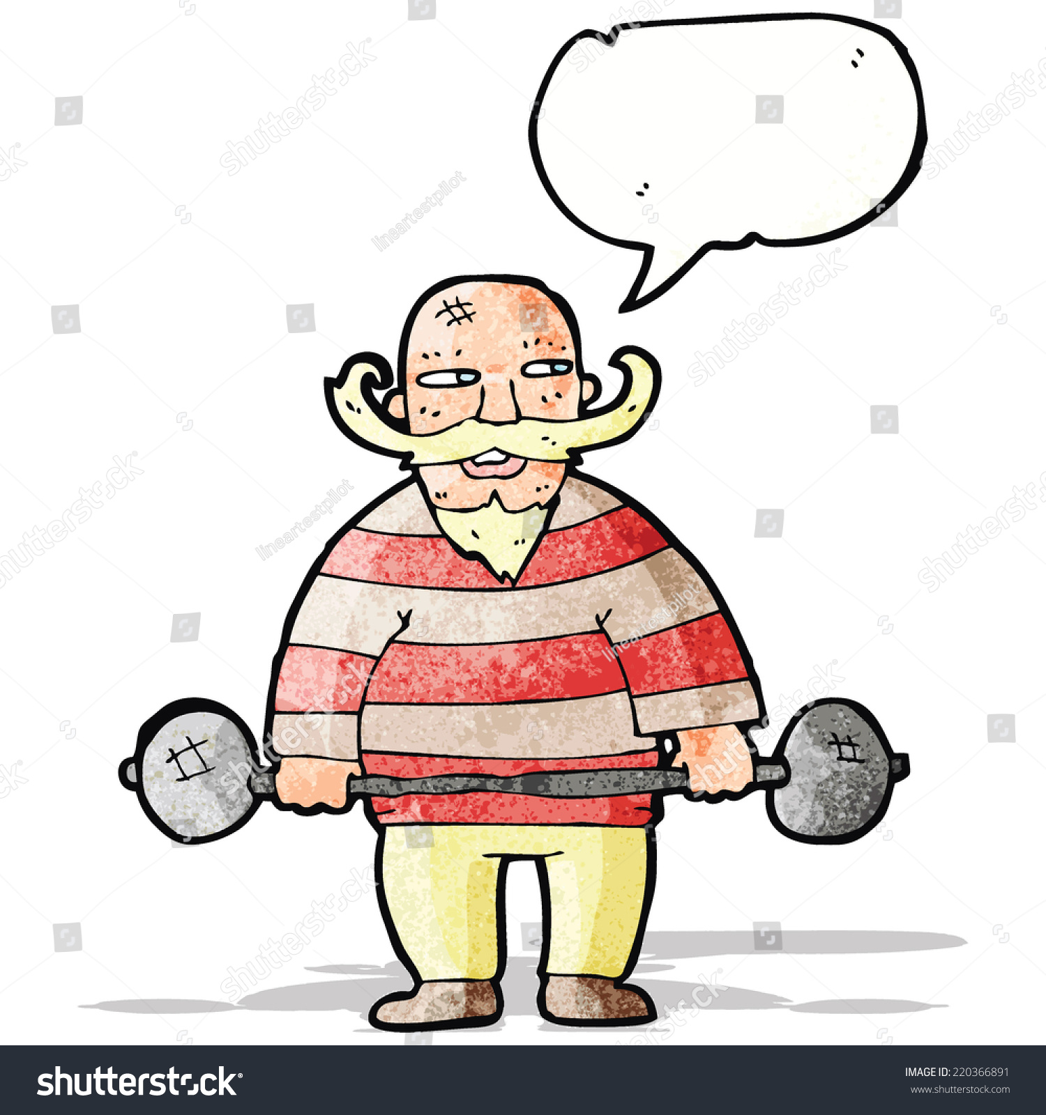 Cartoon Circus Strong Man Stock Vector (Royalty Free) 220366891 ...