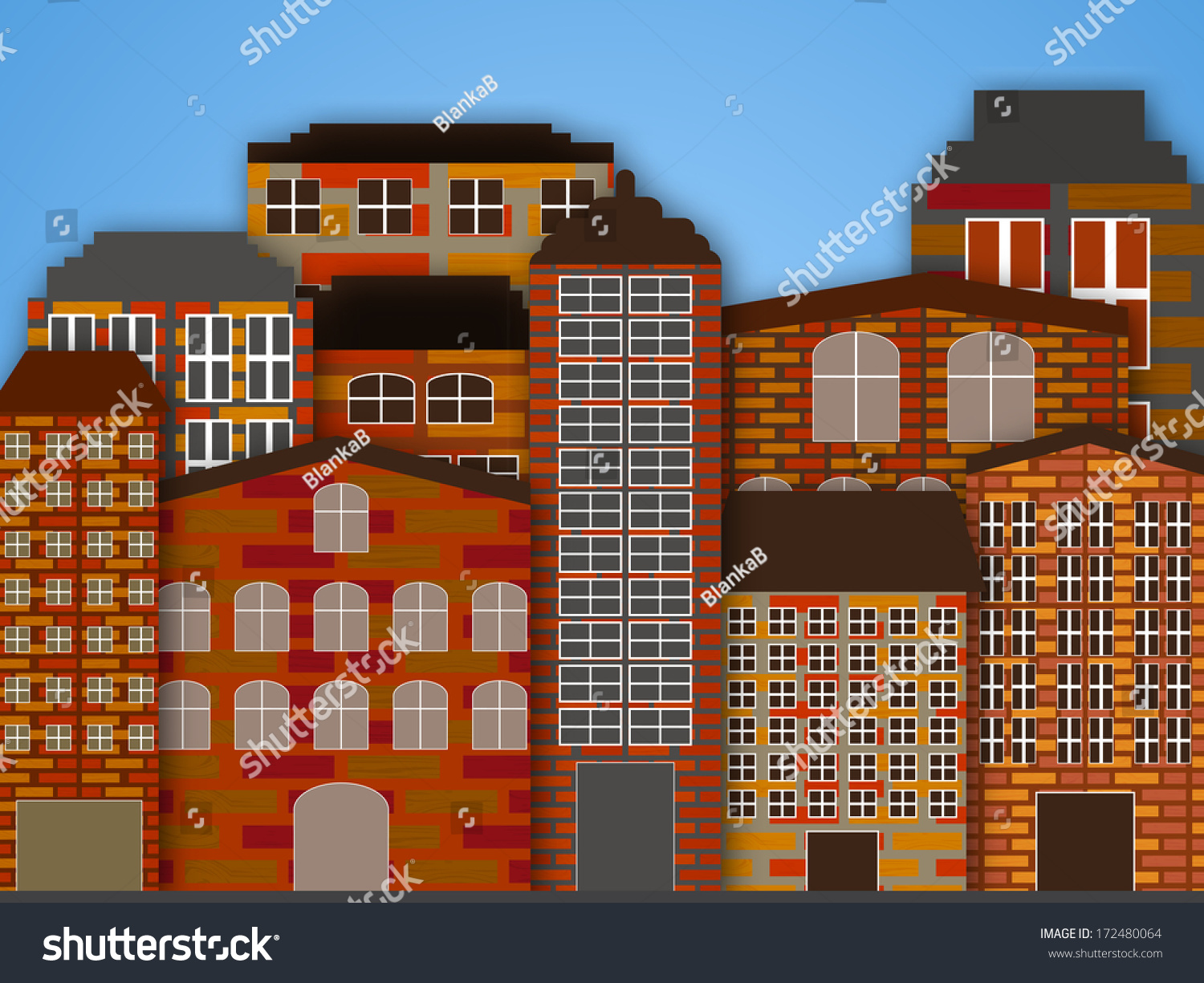 Cartoon City Stock Vector (Royalty Free) 172480064