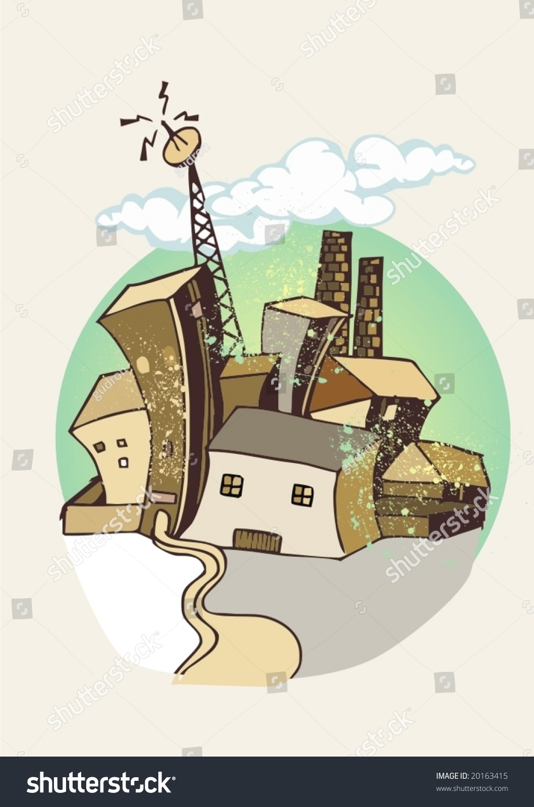 Cartoon Cityvector Illustration Stock Vector (Royalty Free) 20163415 ...