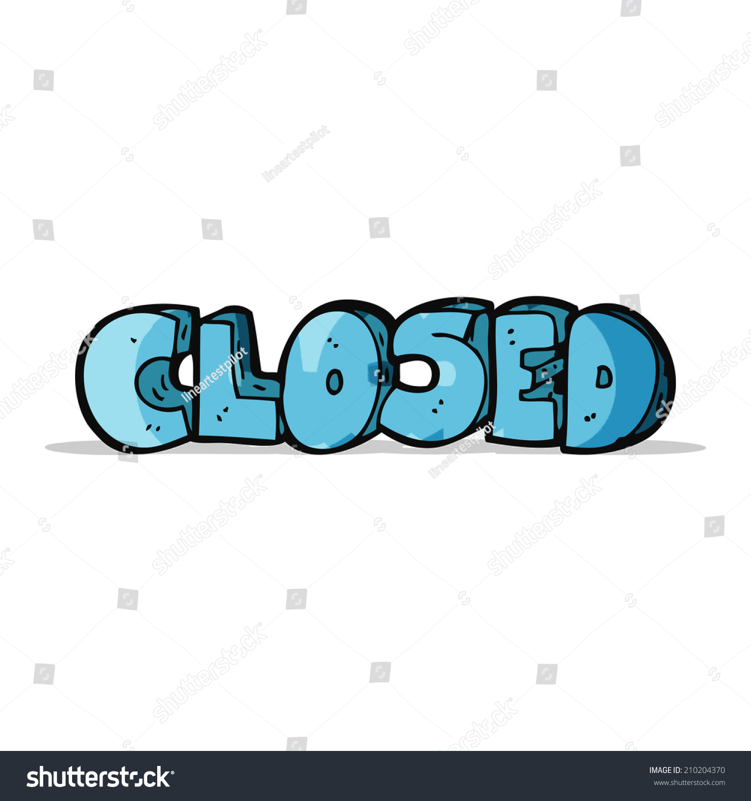 Cartoon Closed Symbol Stock Vector (Royalty Free) 210204370 | Shutterstock