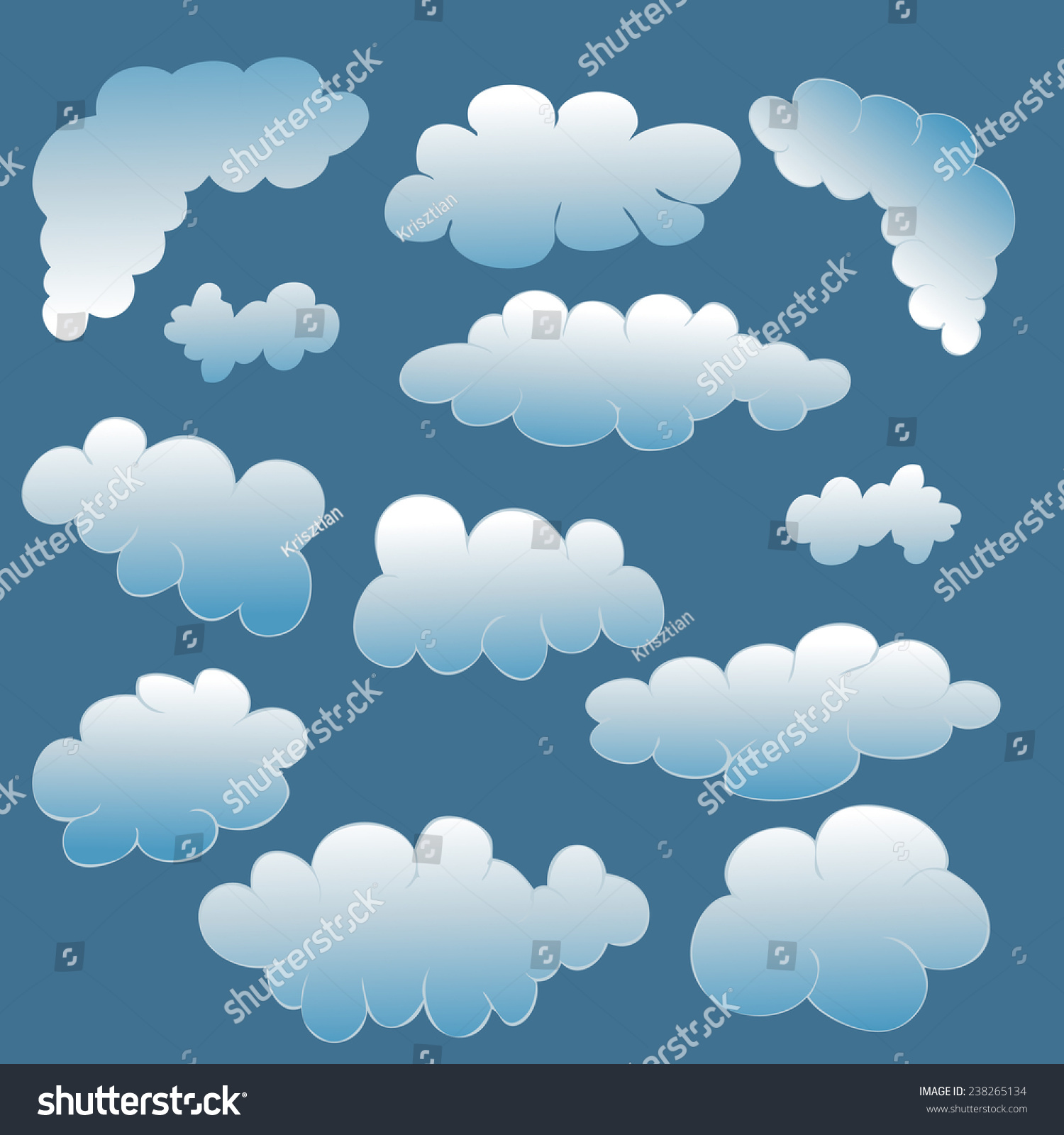 Cartoon Clouds Background Vector Illustration Stock Vector (Royalty ...
