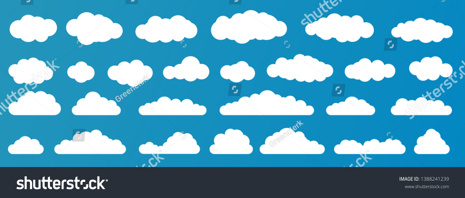 Cartoon Clouds Set Funny Comic Clouds: เวกเตอร์สต็อก (ปลอดค่าลิขสิทธิ์ ...