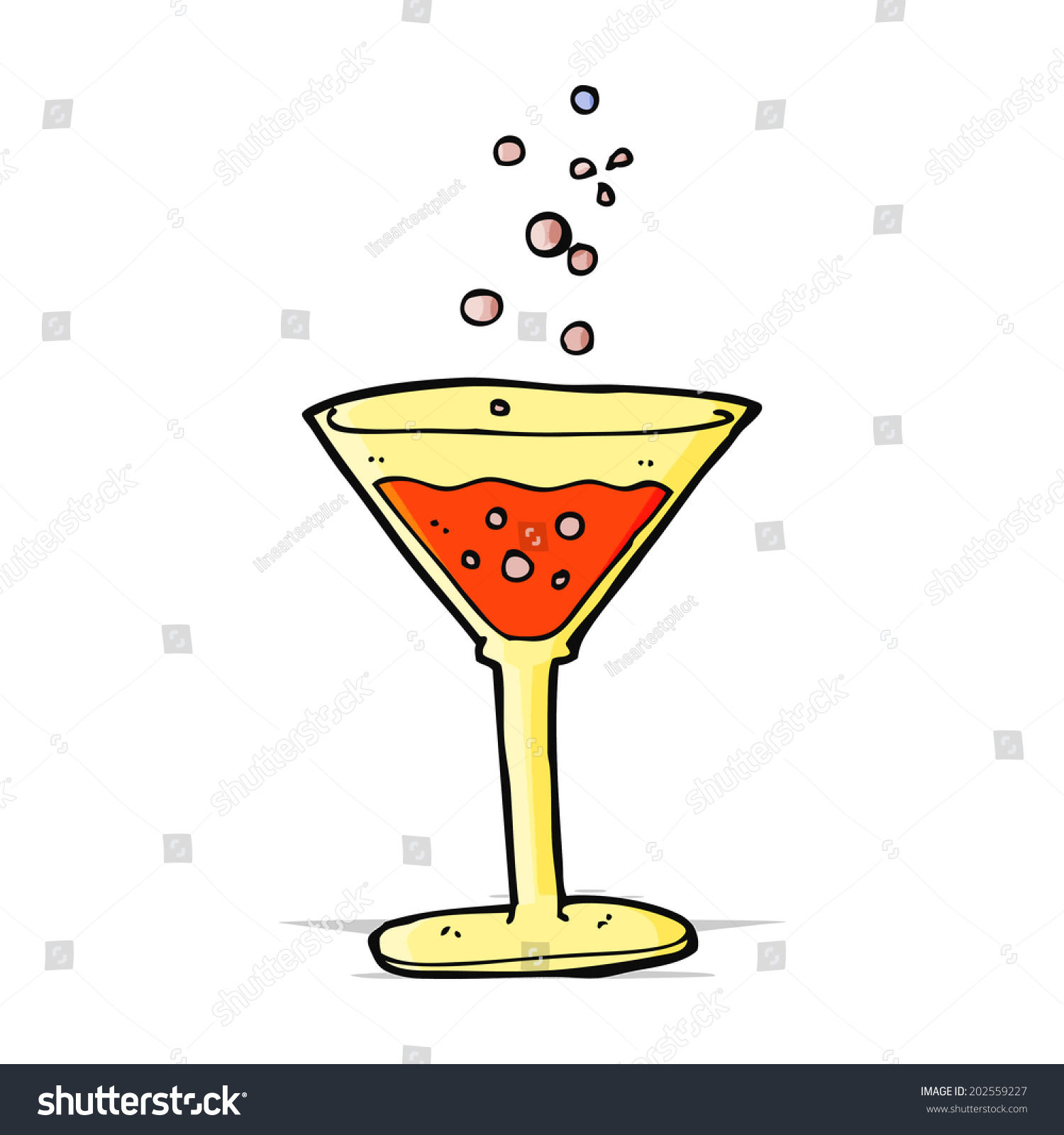 Cartoon Cocktail Stock Vector (Royalty Free) 202559227 | Shutterstock