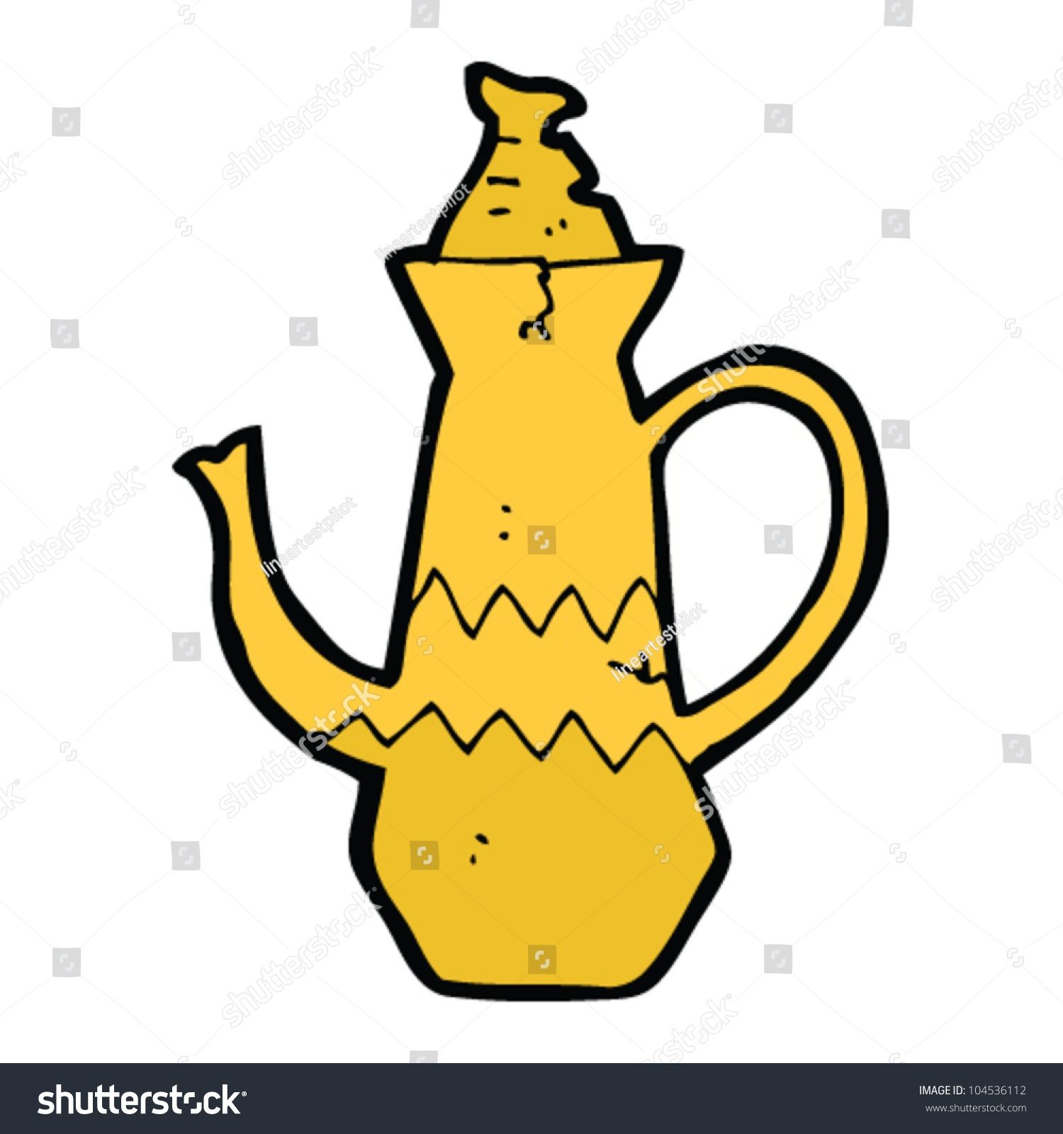Cartoon Coffee Pot Stock Vector (Royalty Free) 104536112 | Shutterstock