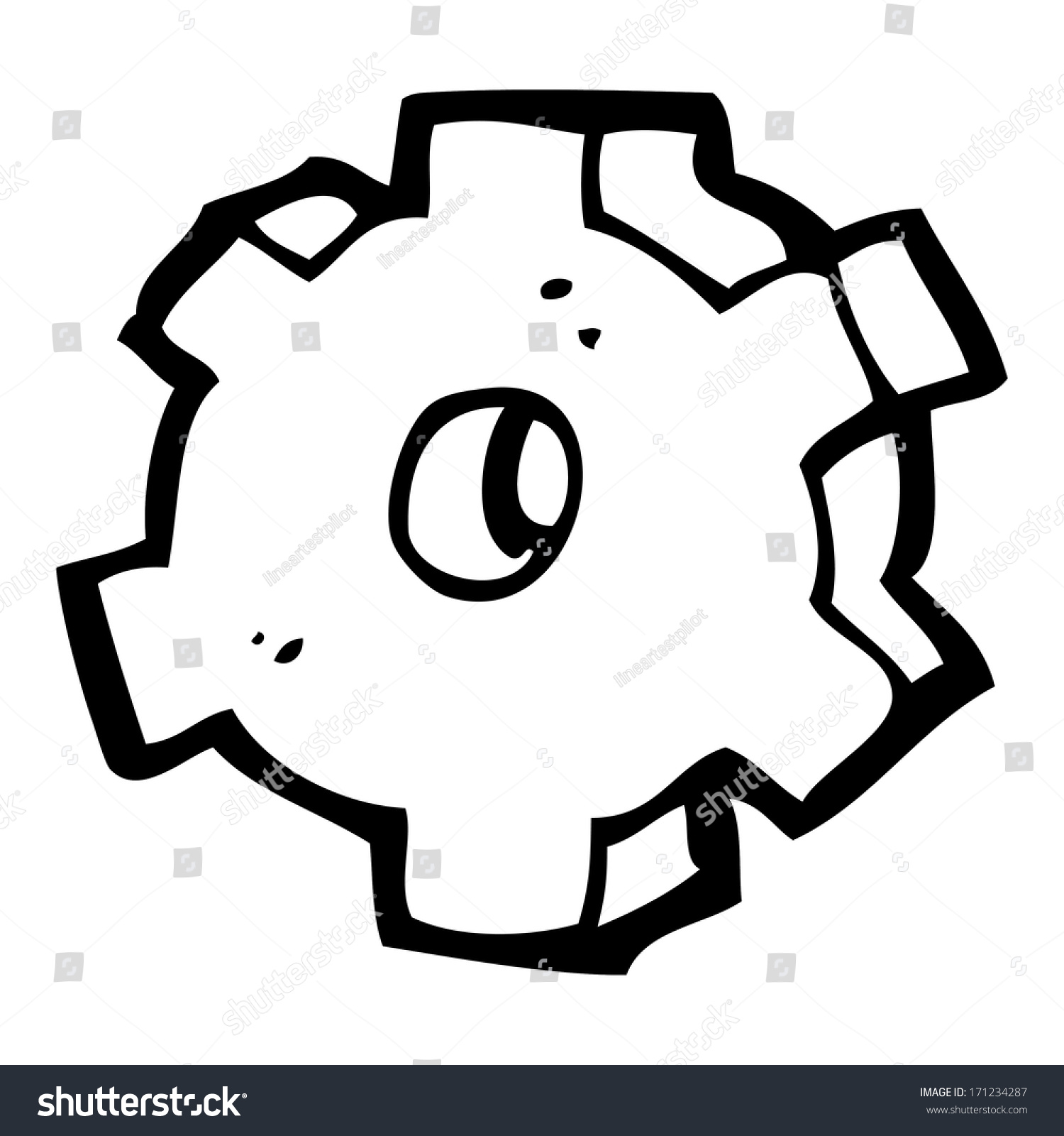 Cartoon Cog Symbol Stock Vector (Royalty Free) 171234287 | Shutterstock