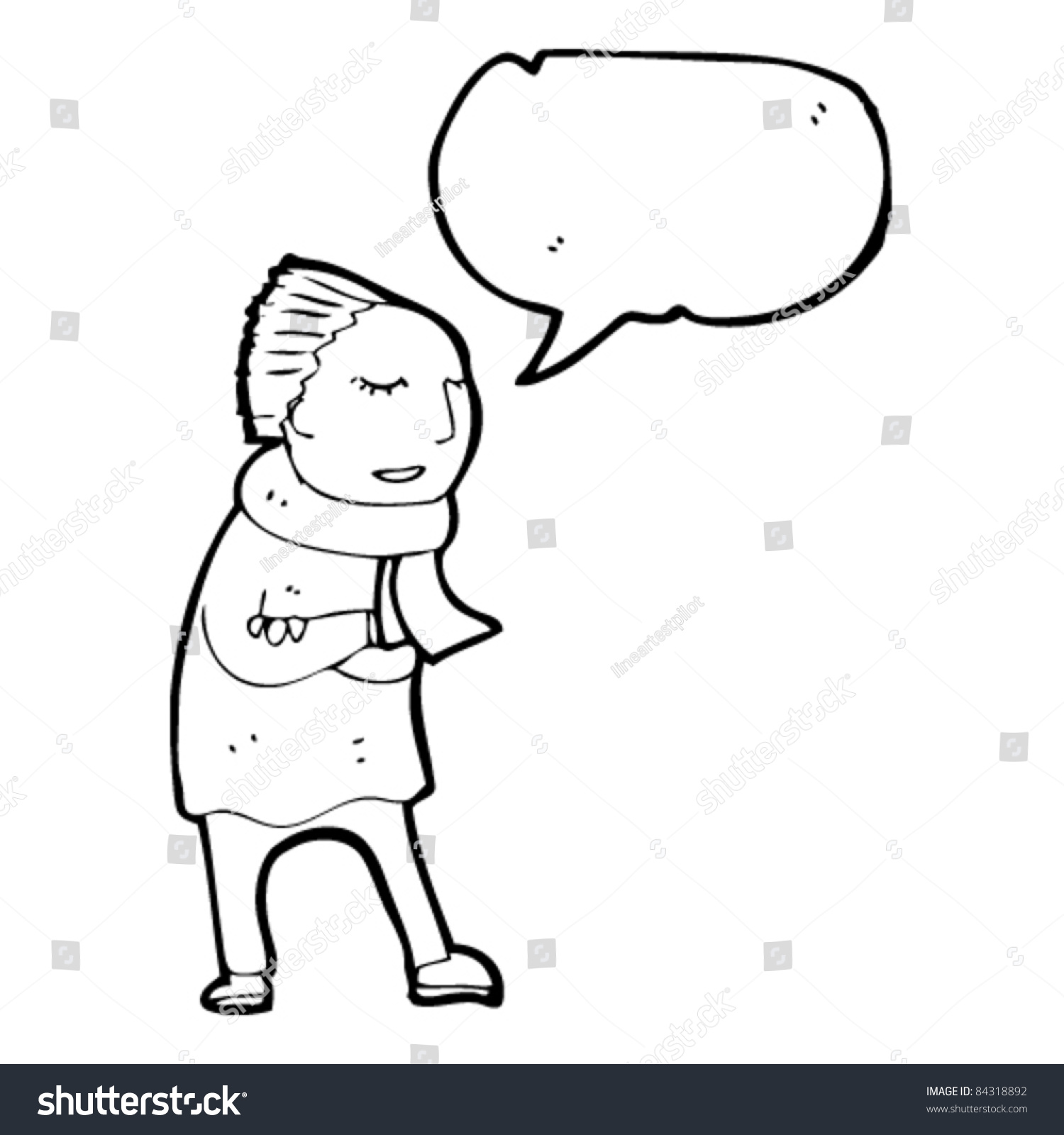 Cartoon Cold Person Stock Vector 84318892 : Shutterstock