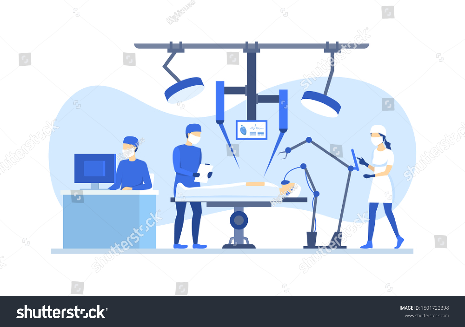 Cartoon Color Characters People Robotic Surgery Stock Vector (Royalty ... Cartoon Color Characters People Robotic Surgery Stock Vector (Royalty ...