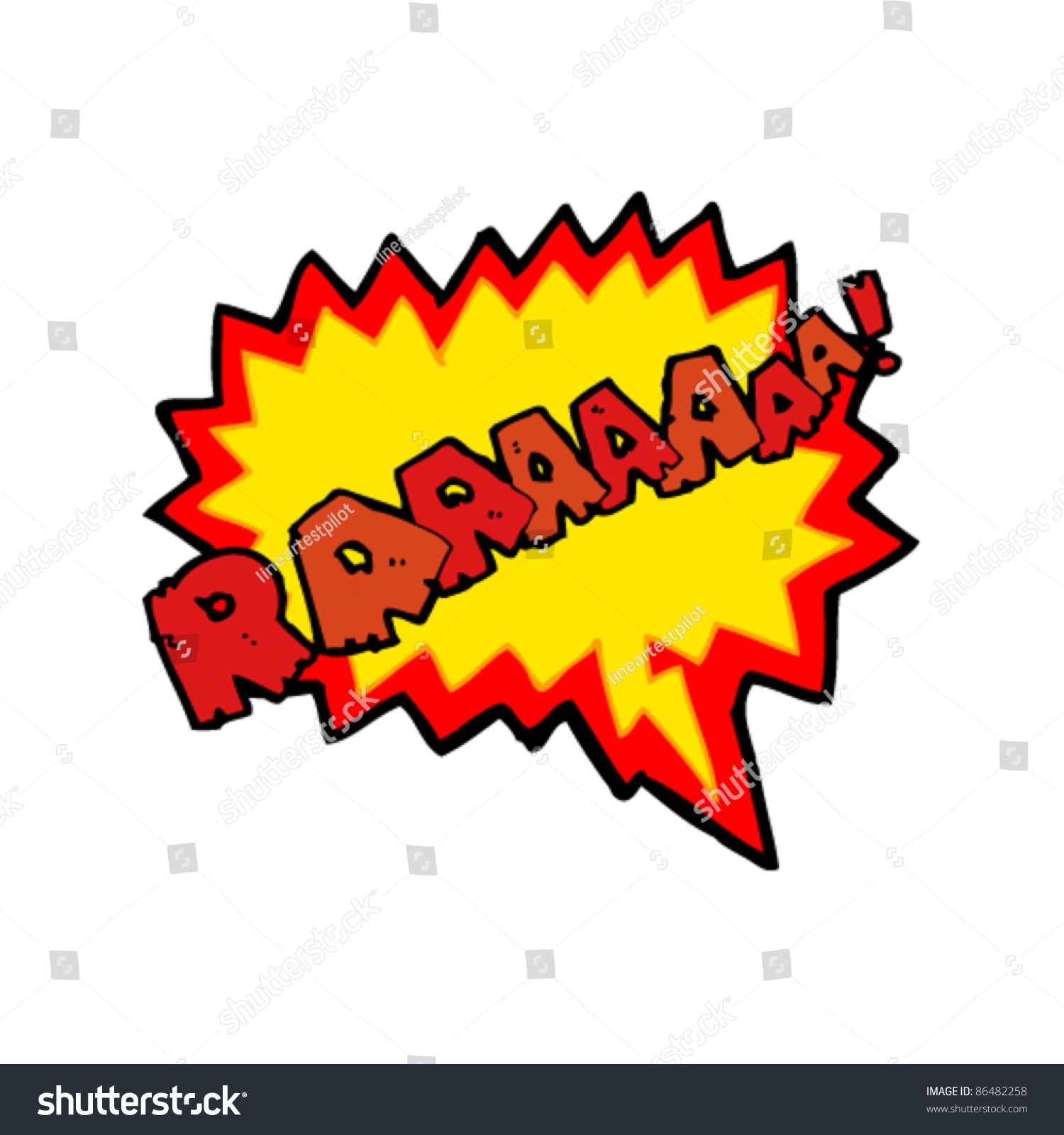 Cartoon Comic Book Growl Stock Vector (Royalty Free) 86482258 ...