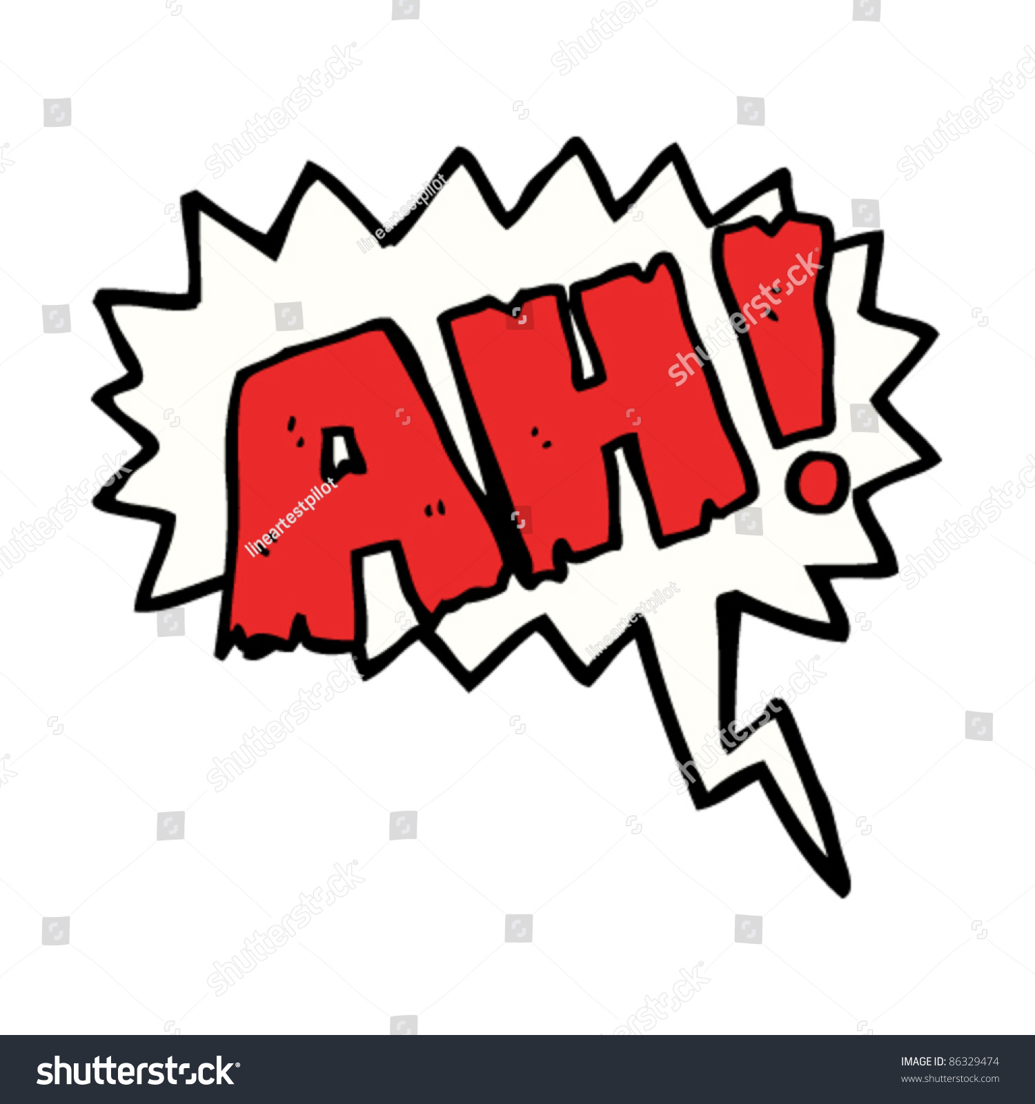 grito de historieta de dibujos animados: vector de stock (libre de ...