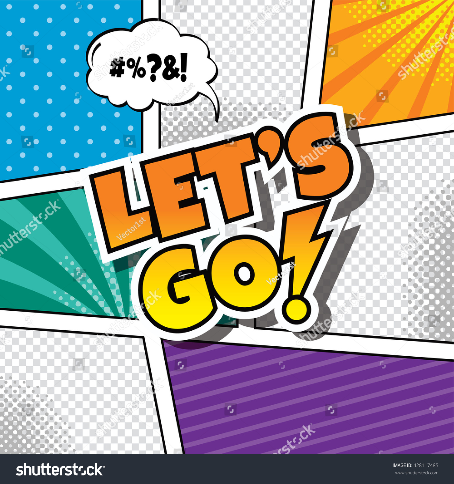 Cartoon Comic Book Template Theme Vector 库存矢量图（免版税）428117485 | Shutterstock