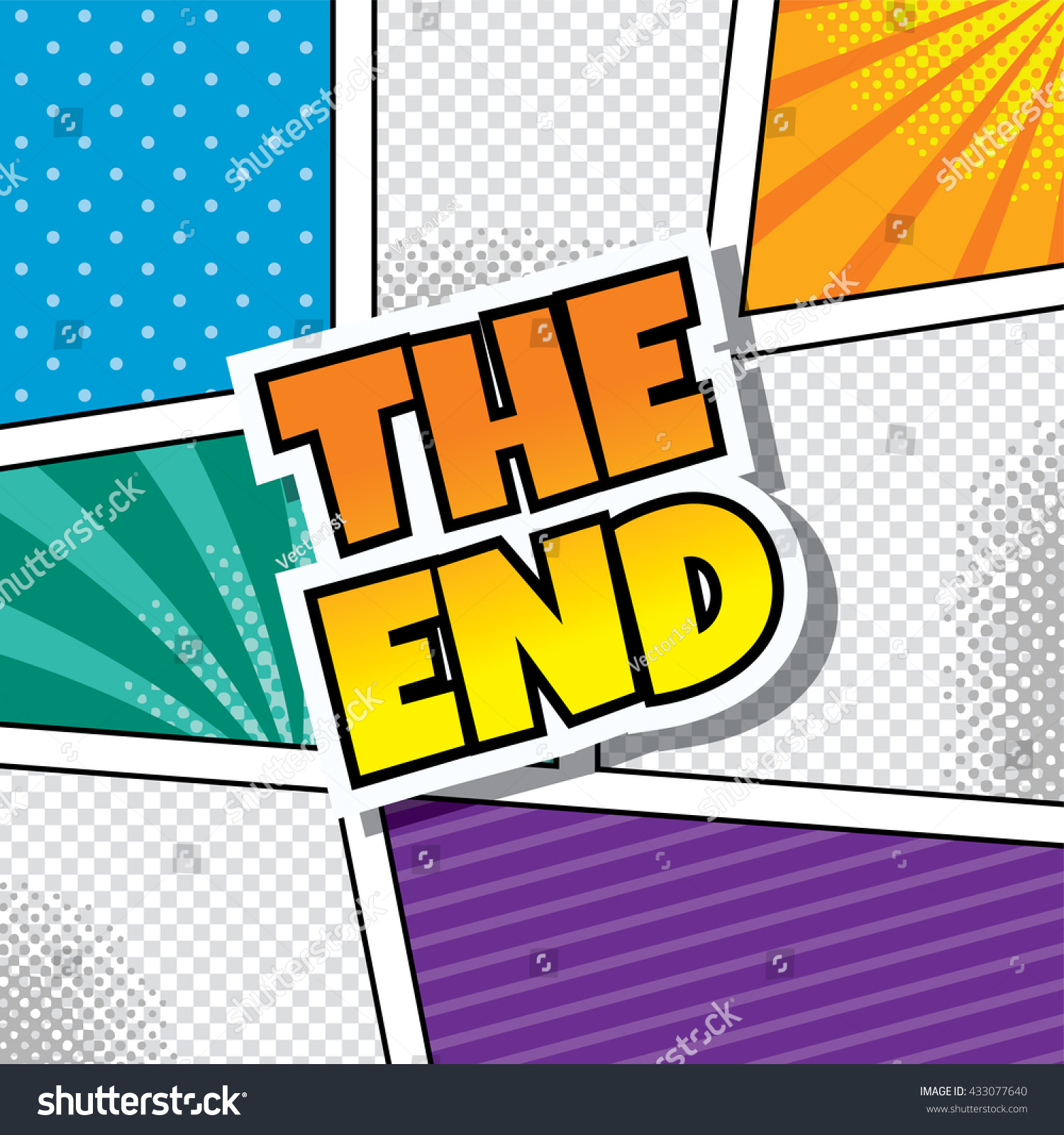 Cartoon Comic Book Template Theme Vector Stock Vector (Royalty Free ...