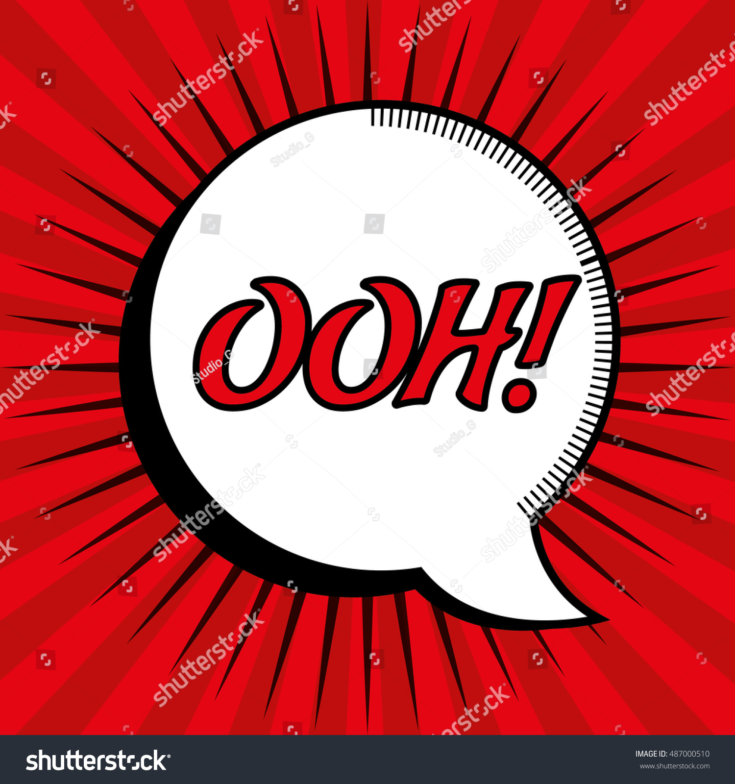 Cartoon Comic Bubble Speech Ooh Design Stock Vector (Royalty Free ...