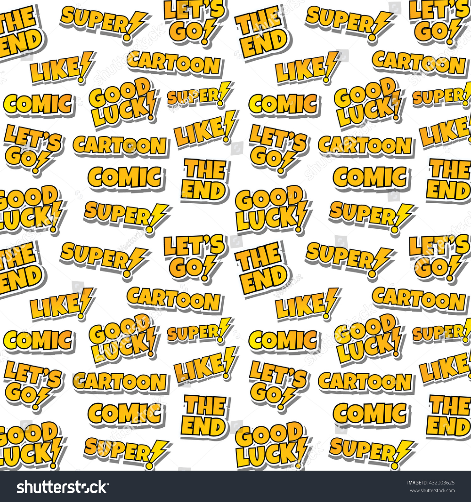 Cartoon Comic Text Sticker Background Template Stock Vector (Royalty ...