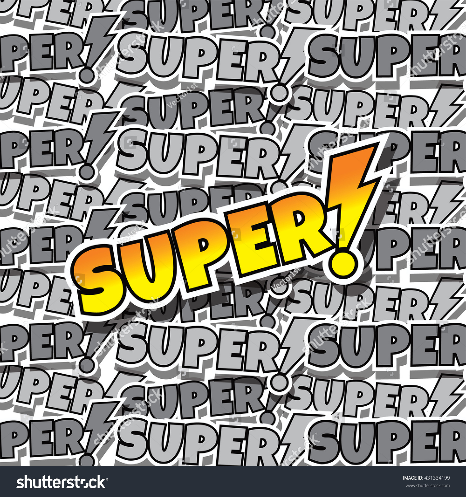 Cartoon Comic Text Super Template Theme Stock Vector (Royalty Free ...
