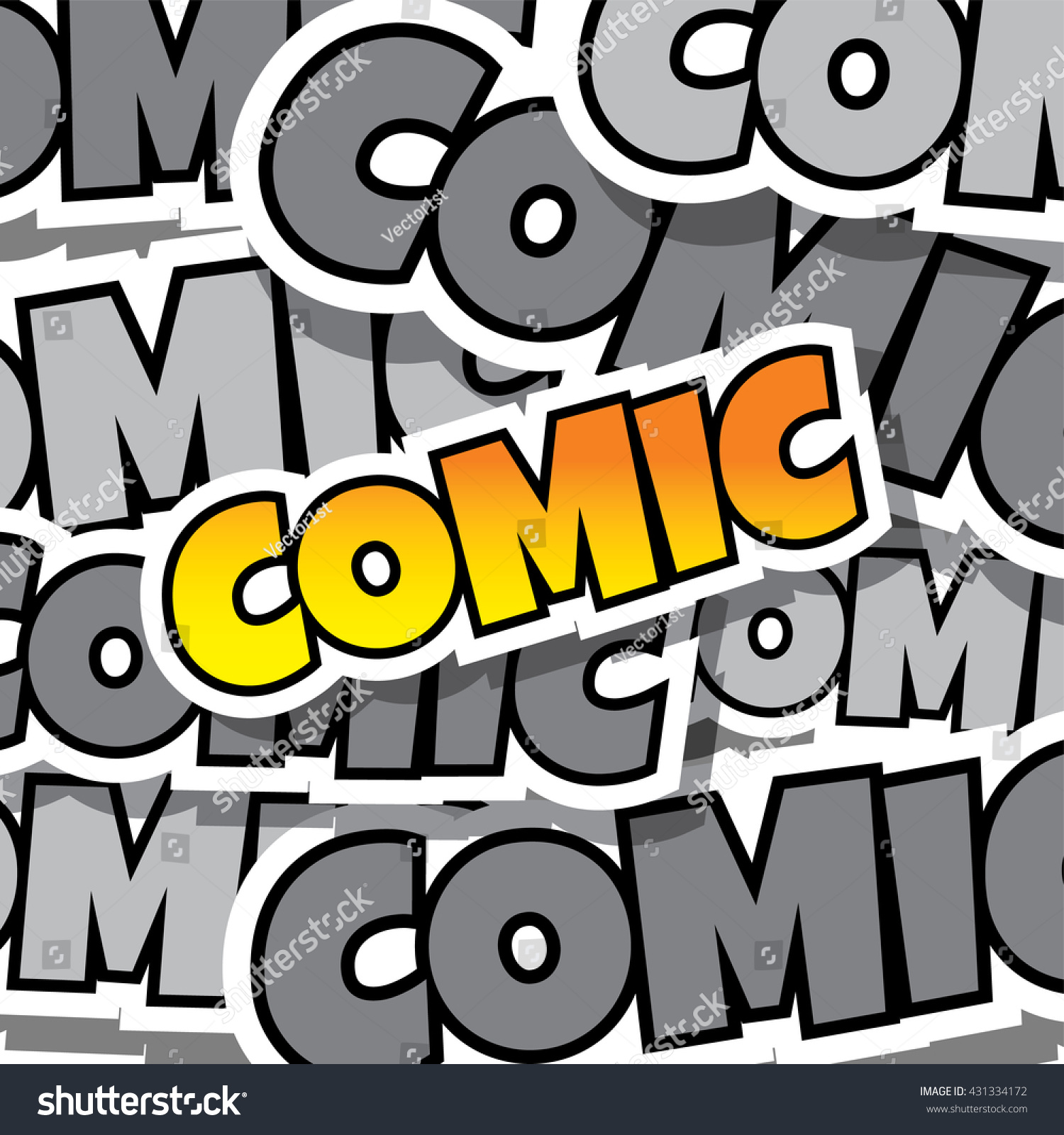 Cartoon Comic Text Template Theme Vector: vector de stock (libre de ...