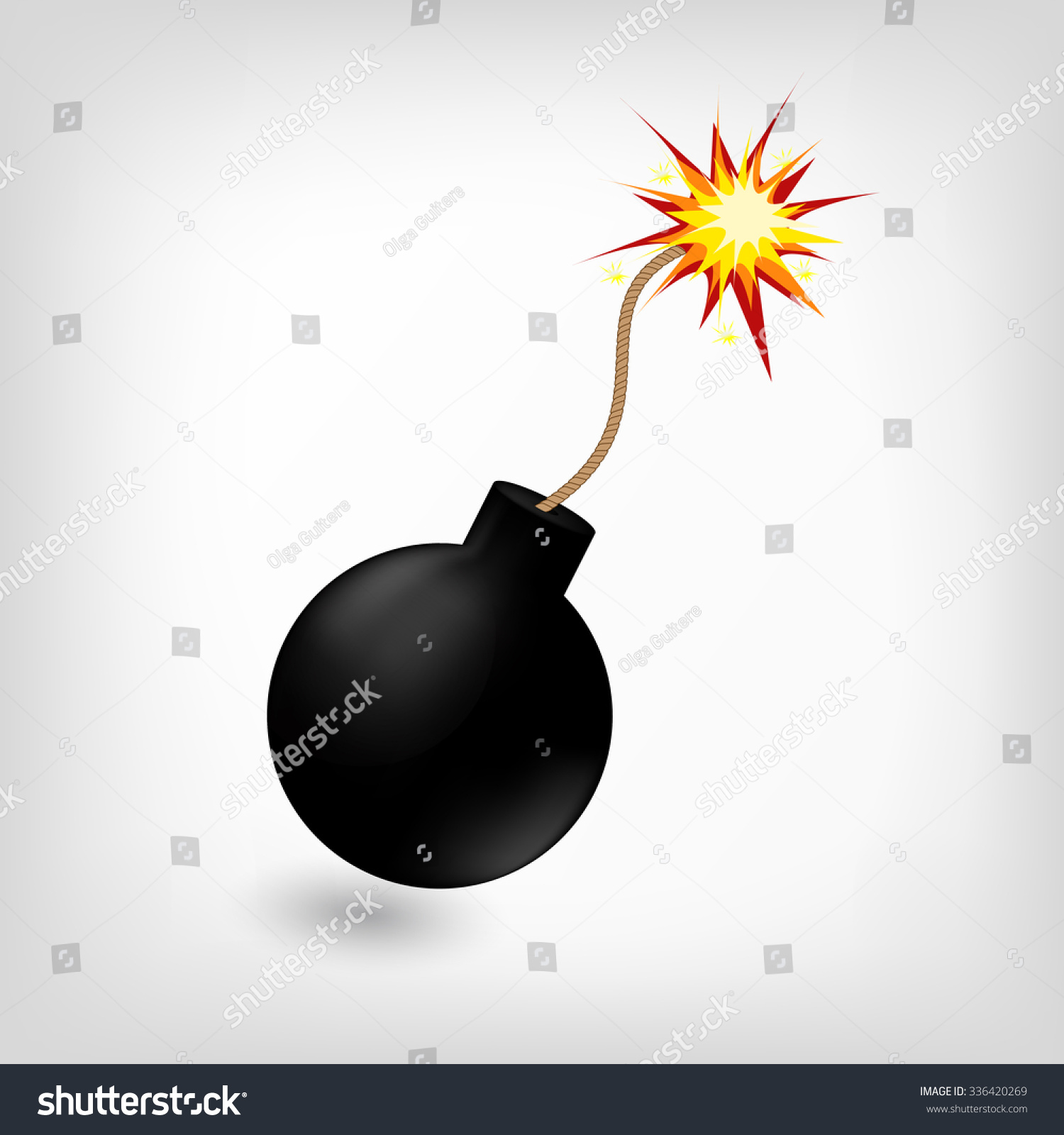 Cartoon Comics Bomb Retro Vector Stock Vector (Royalty Free) 336420269