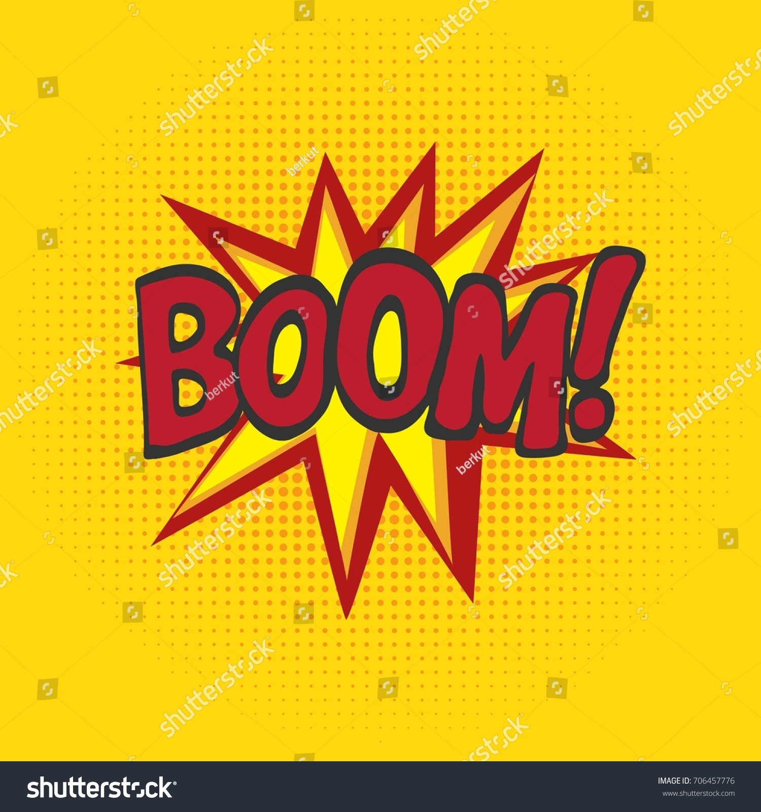 Cartoon Comics Boom Stock Vector (Royalty Free) 706457776