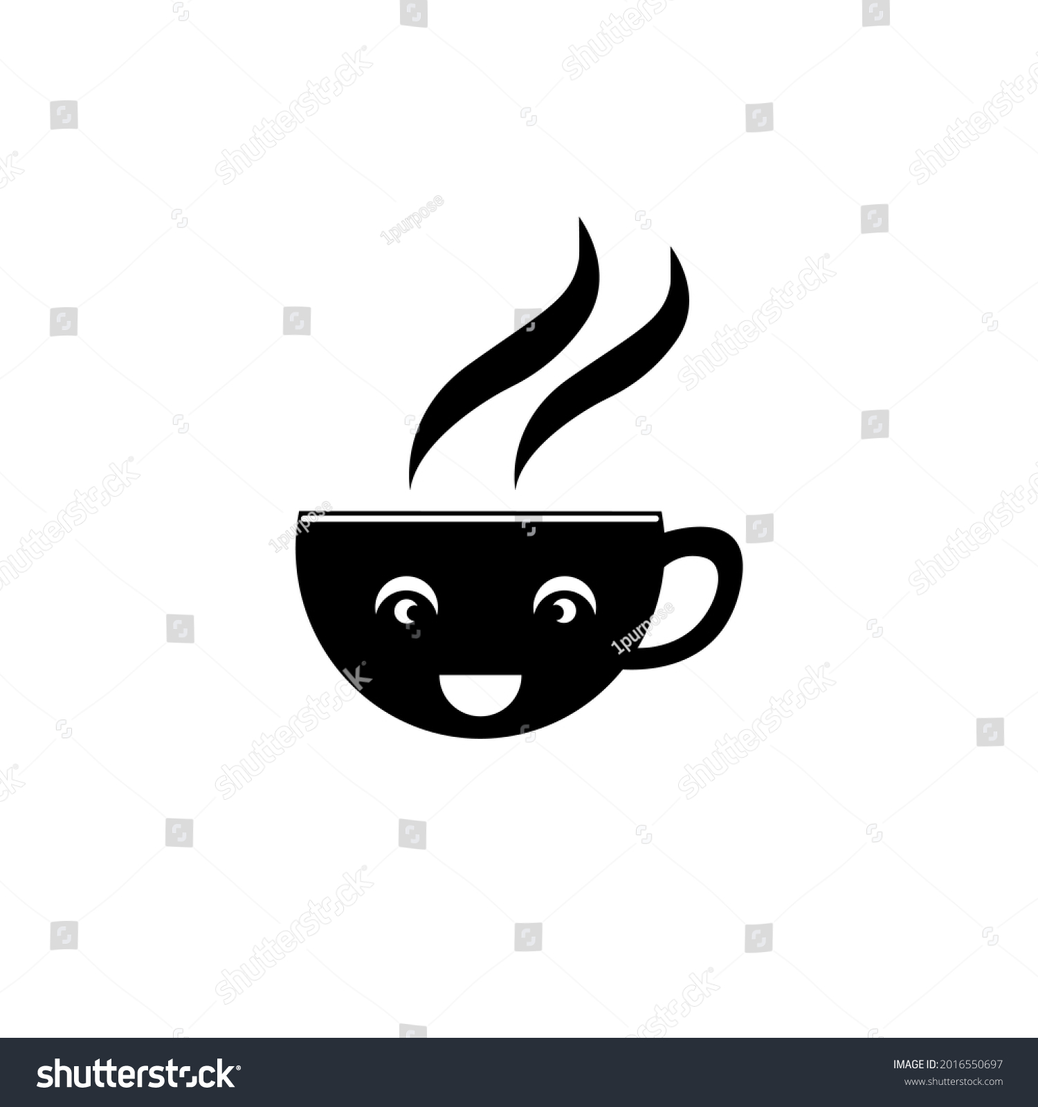 Cartoon Concept Coffee Logo Design Stock Vector (Royalty Free ...