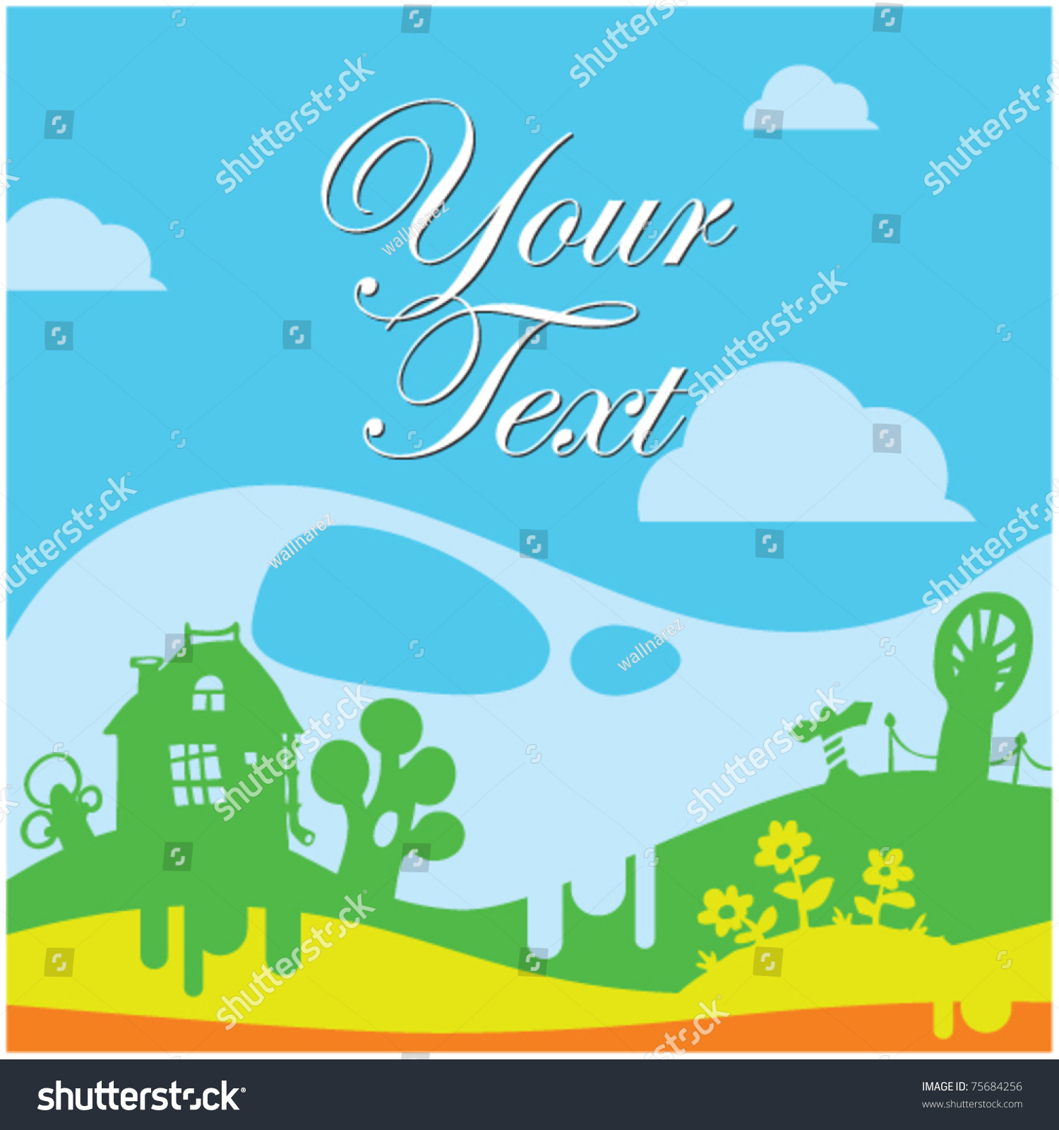 Cartoon Congratulation Card Stock Vector (Royalty Free) 75684256 ...