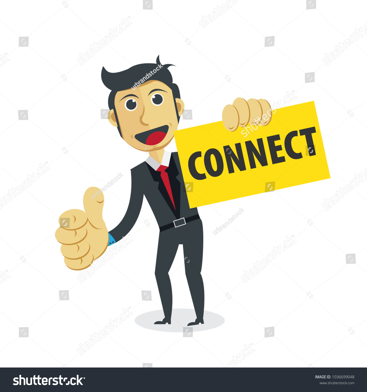 Cartoon Connect Illustration Stock Vector (Royalty Free) 1036699048
