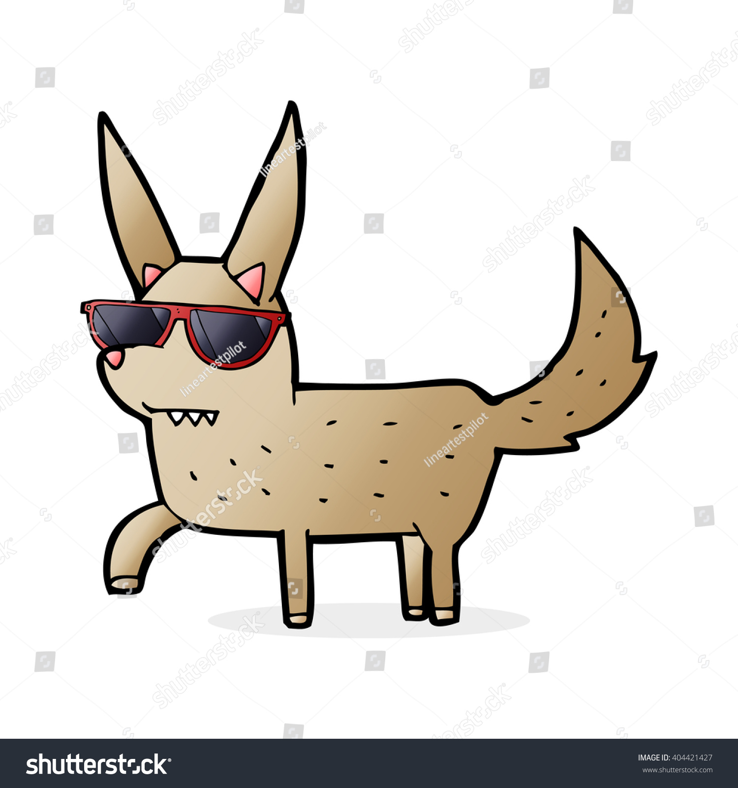 Cartoon Cool Dog Stock Vector (Royalty Free) 404421427 | Shutterstock