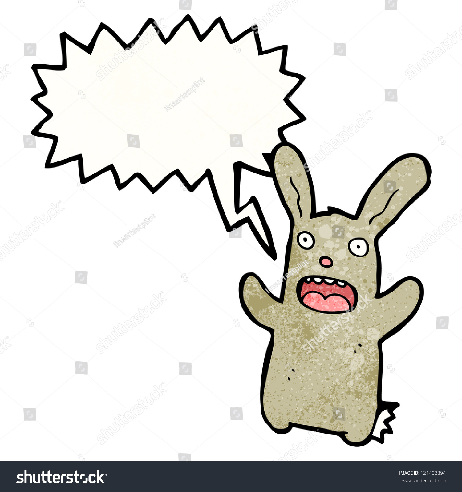 Cartoon Crazy Bunny Stock Vector (Royalty Free) 121402894 | Shutterstock