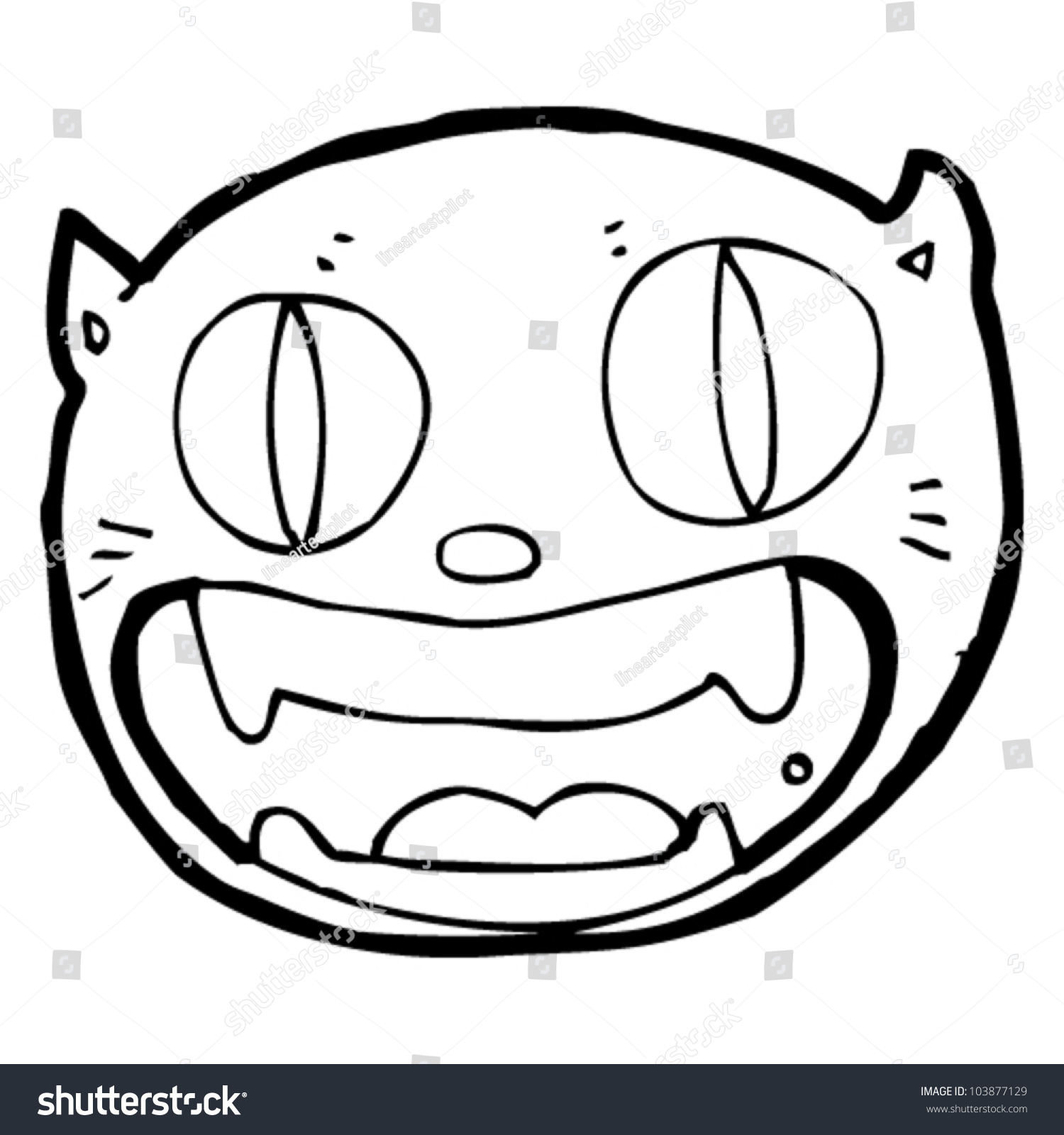 Cartoon Crazy Cat Stock Vector (Royalty Free) 103877129 | Shutterstock