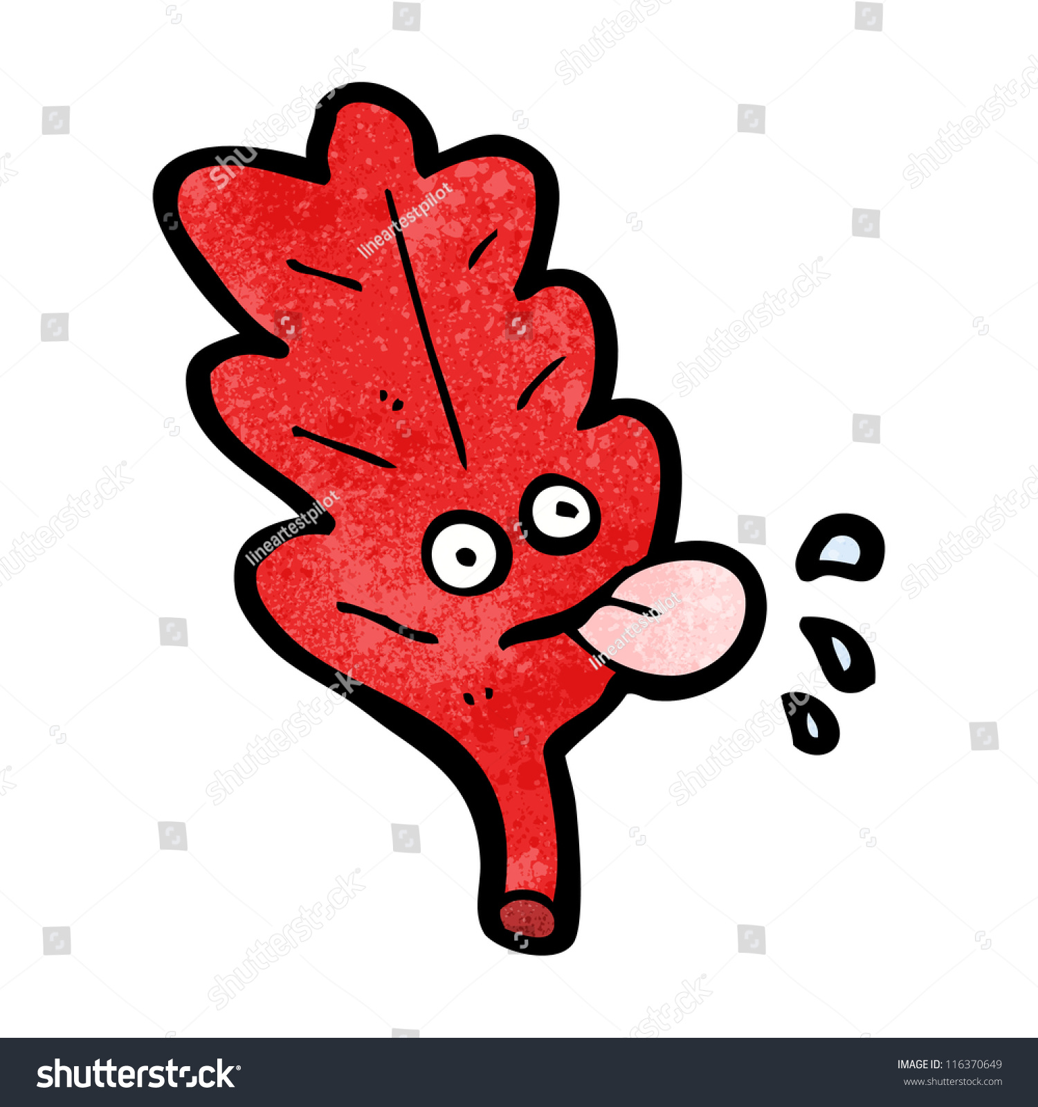 Cartoon Crazy Leaf Stock Vector (Royalty Free) 116370649 | Shutterstock