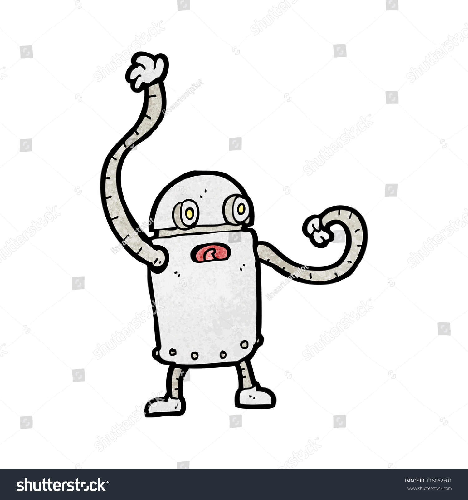 Cartoon Crazy Robot Stock Vector (Royalty Free) 116062501 | Shutterstock