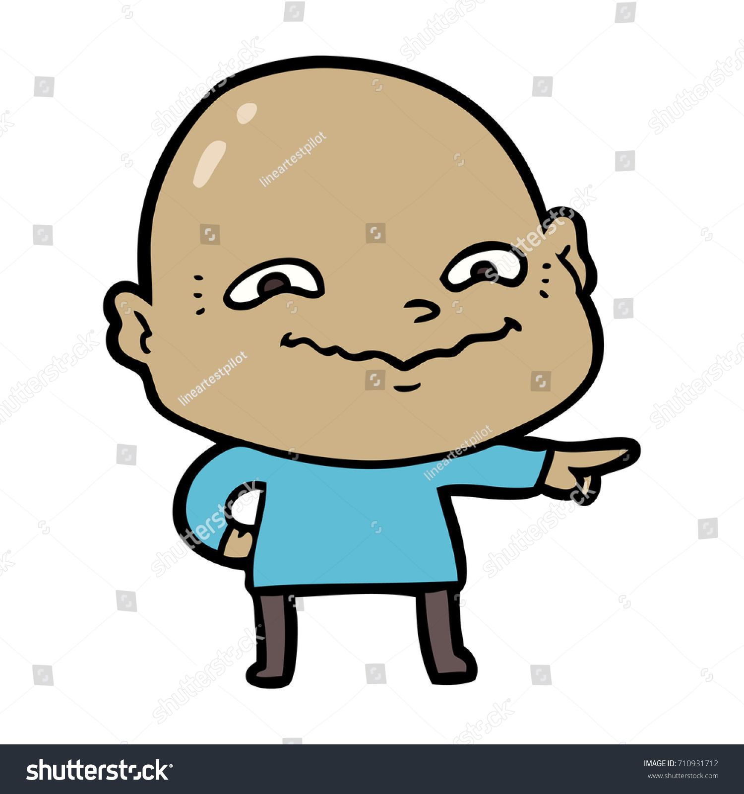 Cartoon Creepy Guy Stock Vector (Royalty Free) 710931712 | Shutterstock