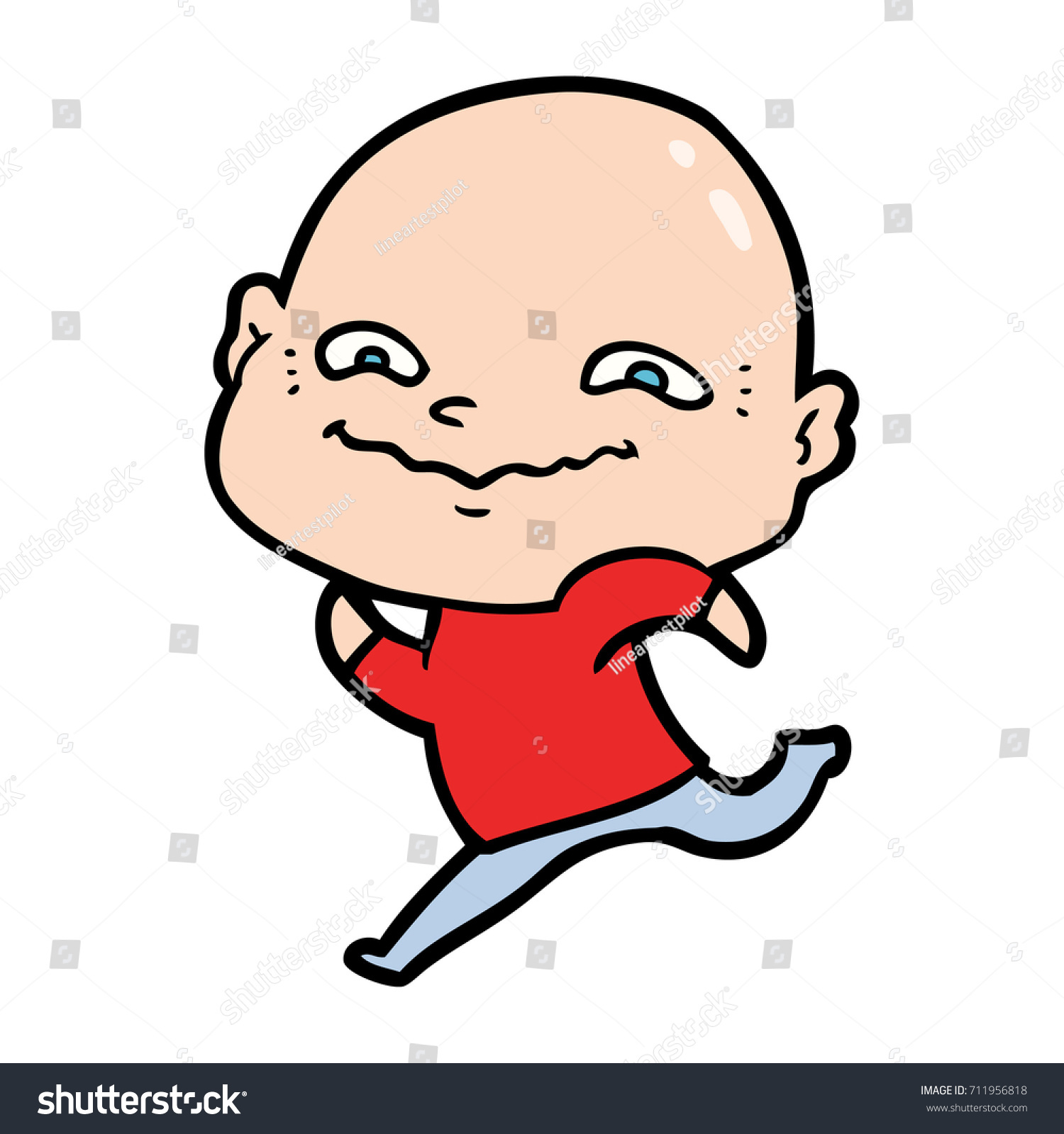 Cartoon Creepy Guy Stock Vector (Royalty Free) 711956818 | Shutterstock