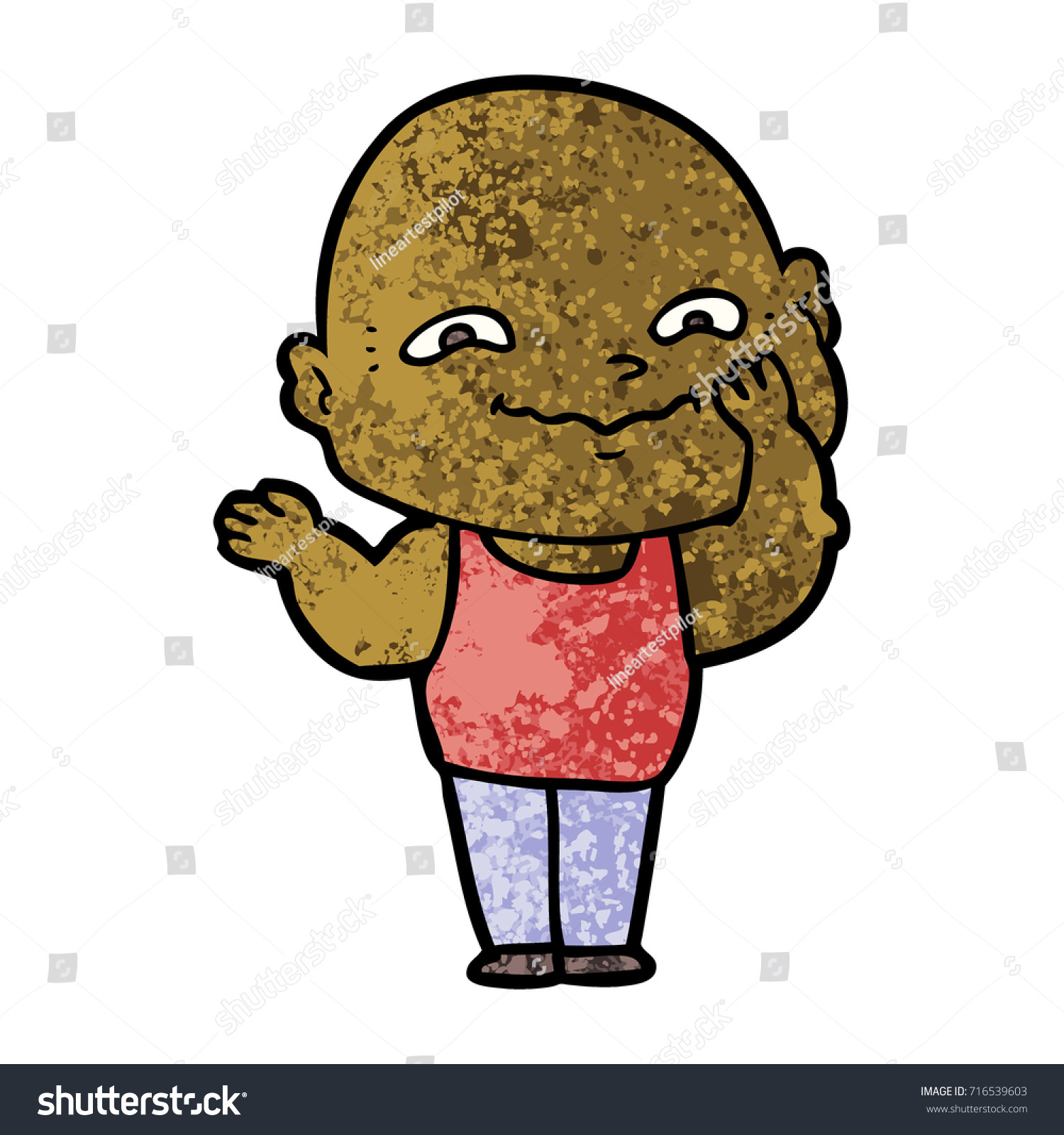 Cartoon Creepy Guy Stock Vector (Royalty Free) 716539603 | Shutterstock