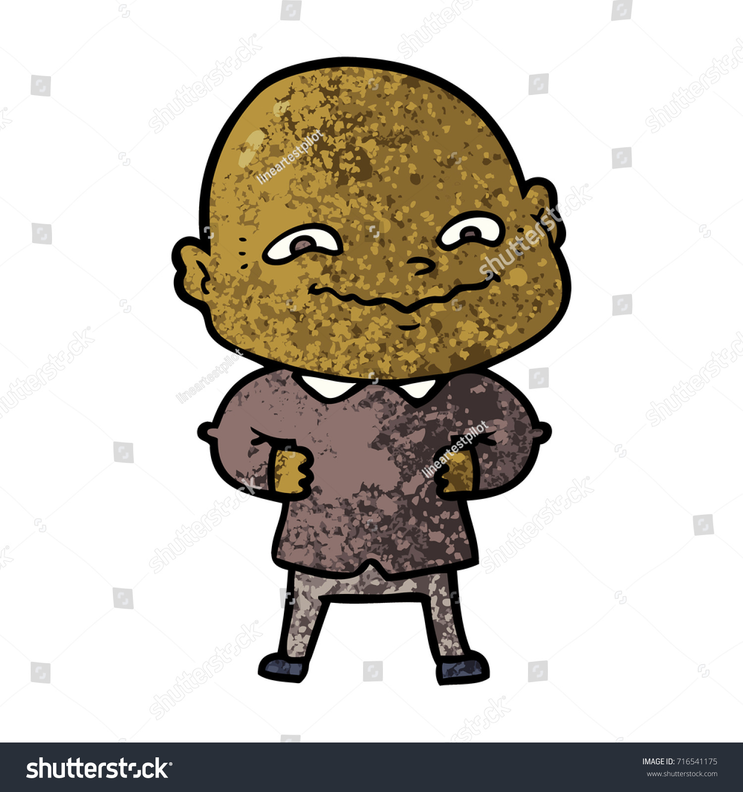 Cartoon Creepy Guy Stock Vector (Royalty Free) 716541175 | Shutterstock