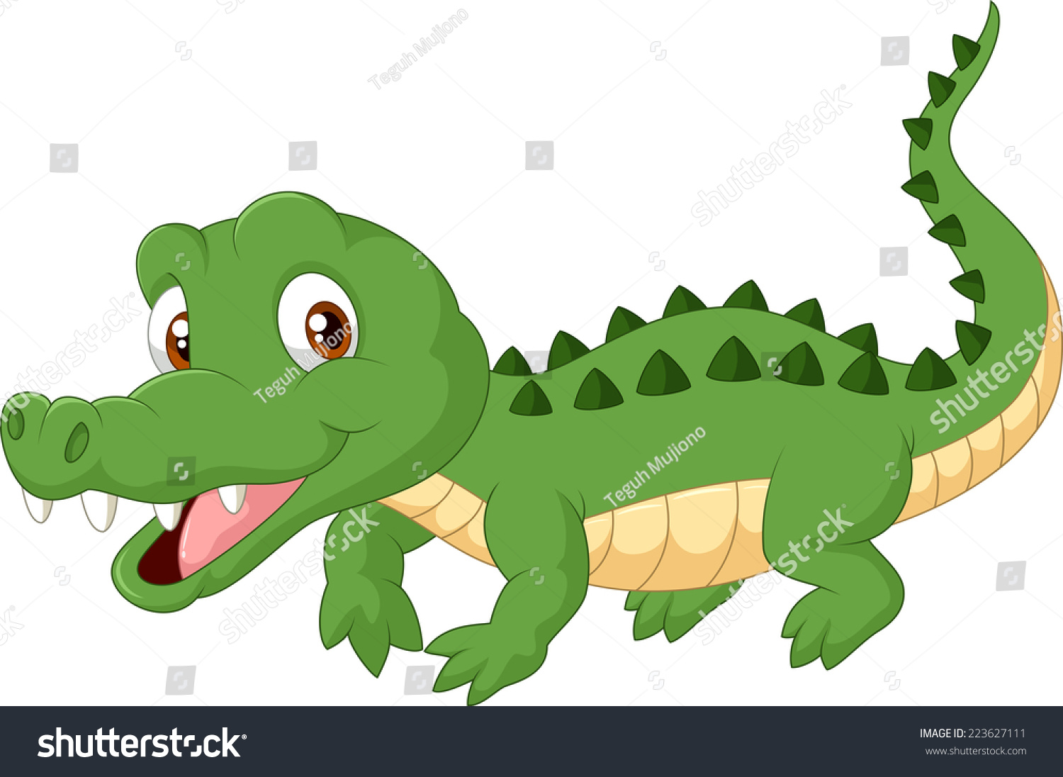 Cartoon Crocodile Stock Vector (Royalty Free) 223627111