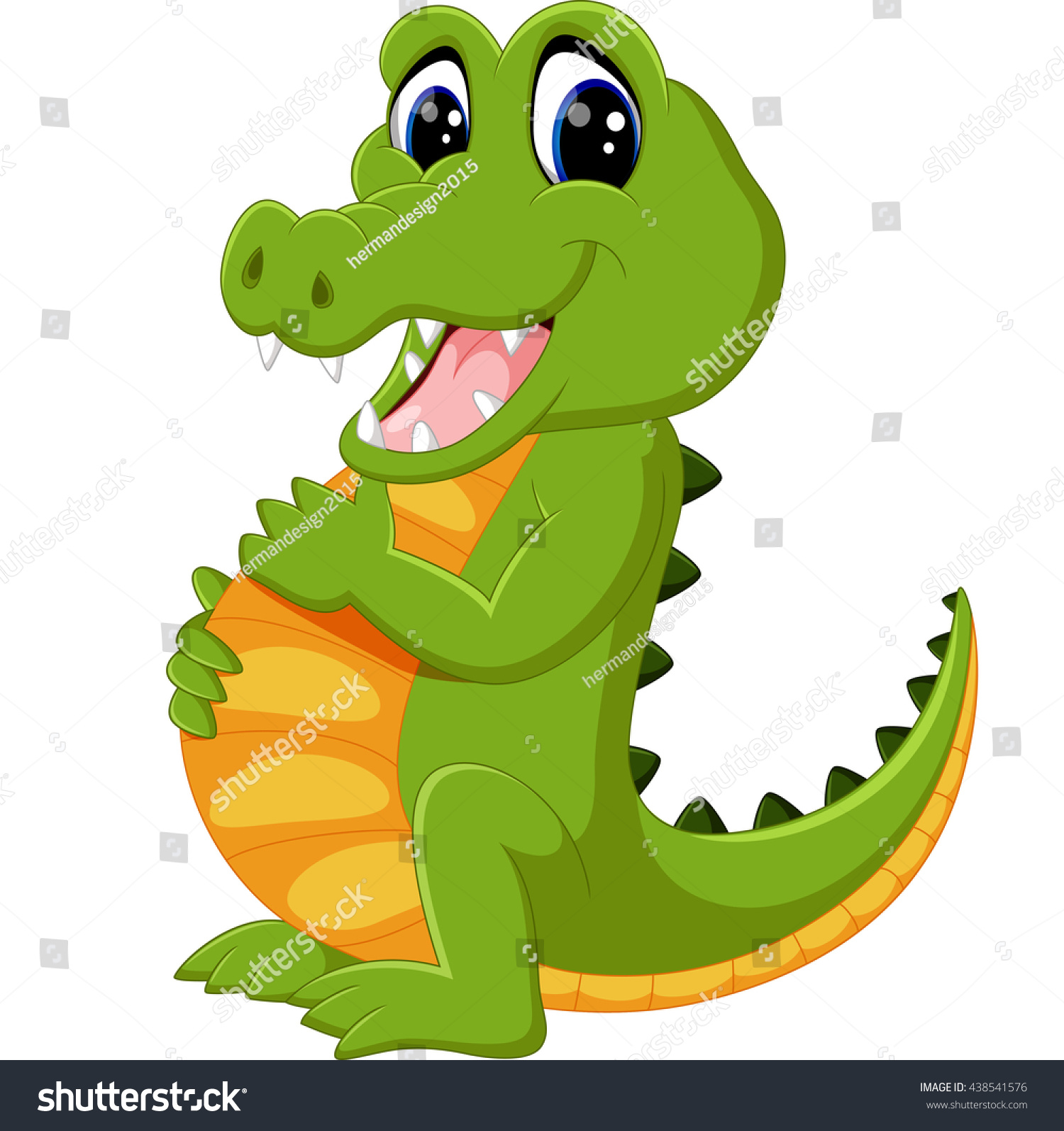 Cartoon Crocodile Stock Vector (Royalty Free) 438541576 | Shutterstock