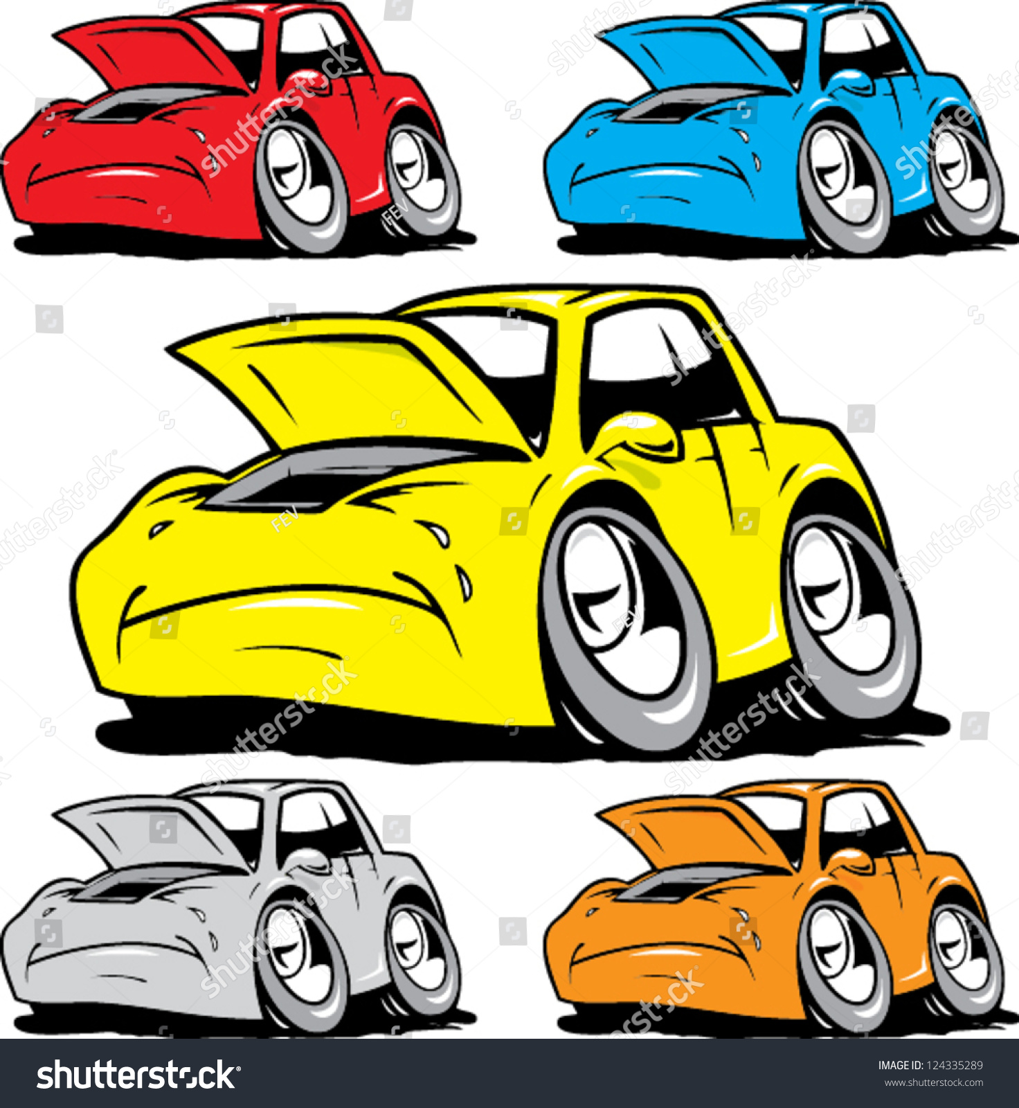 Cartoon Crying Car Stock Vector (Royalty Free) 124335289 | Shutterstock