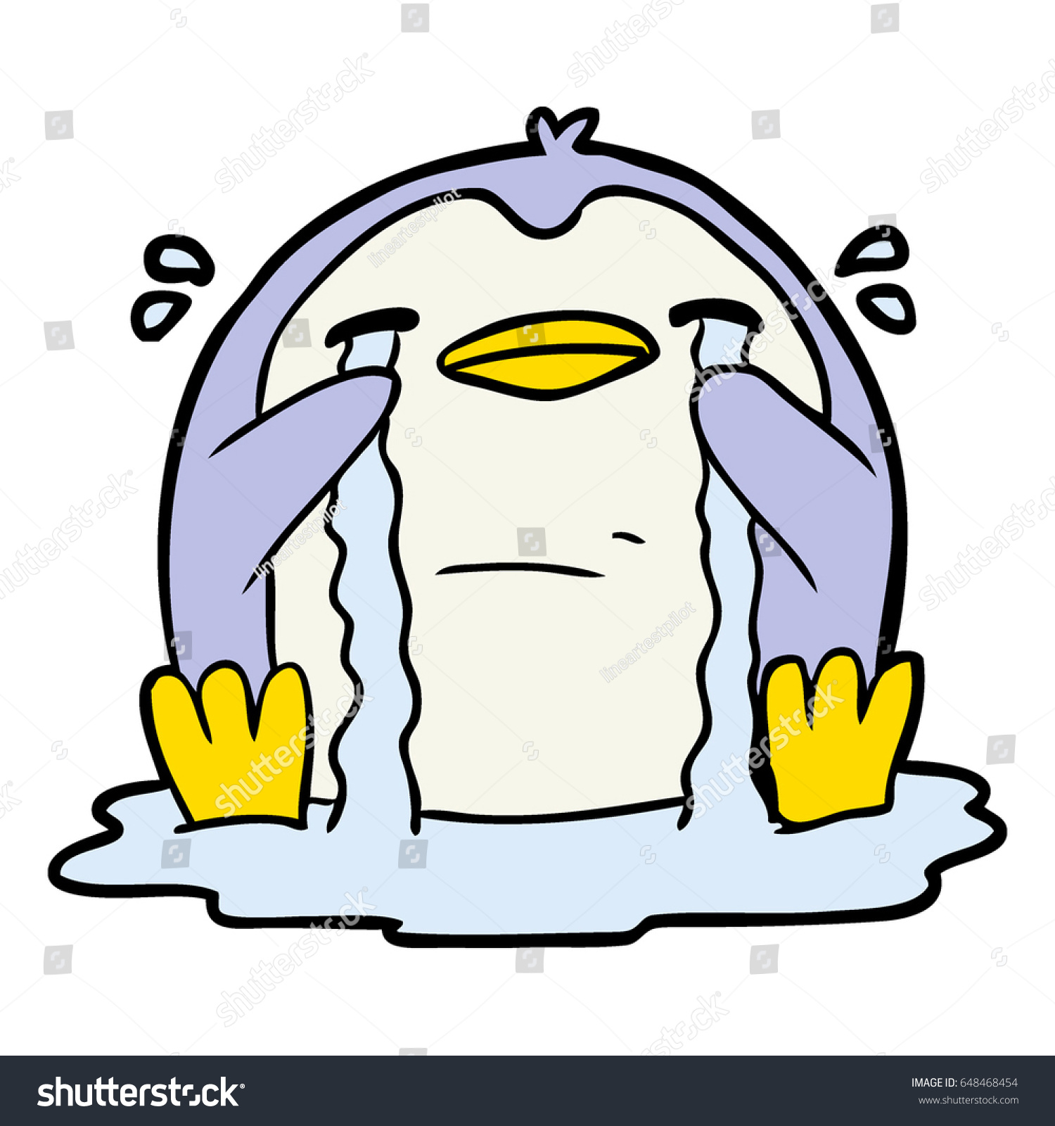 Cartoon Crying Penguin Stock Vector (Royalty Free) 648468454 | Shutterstock